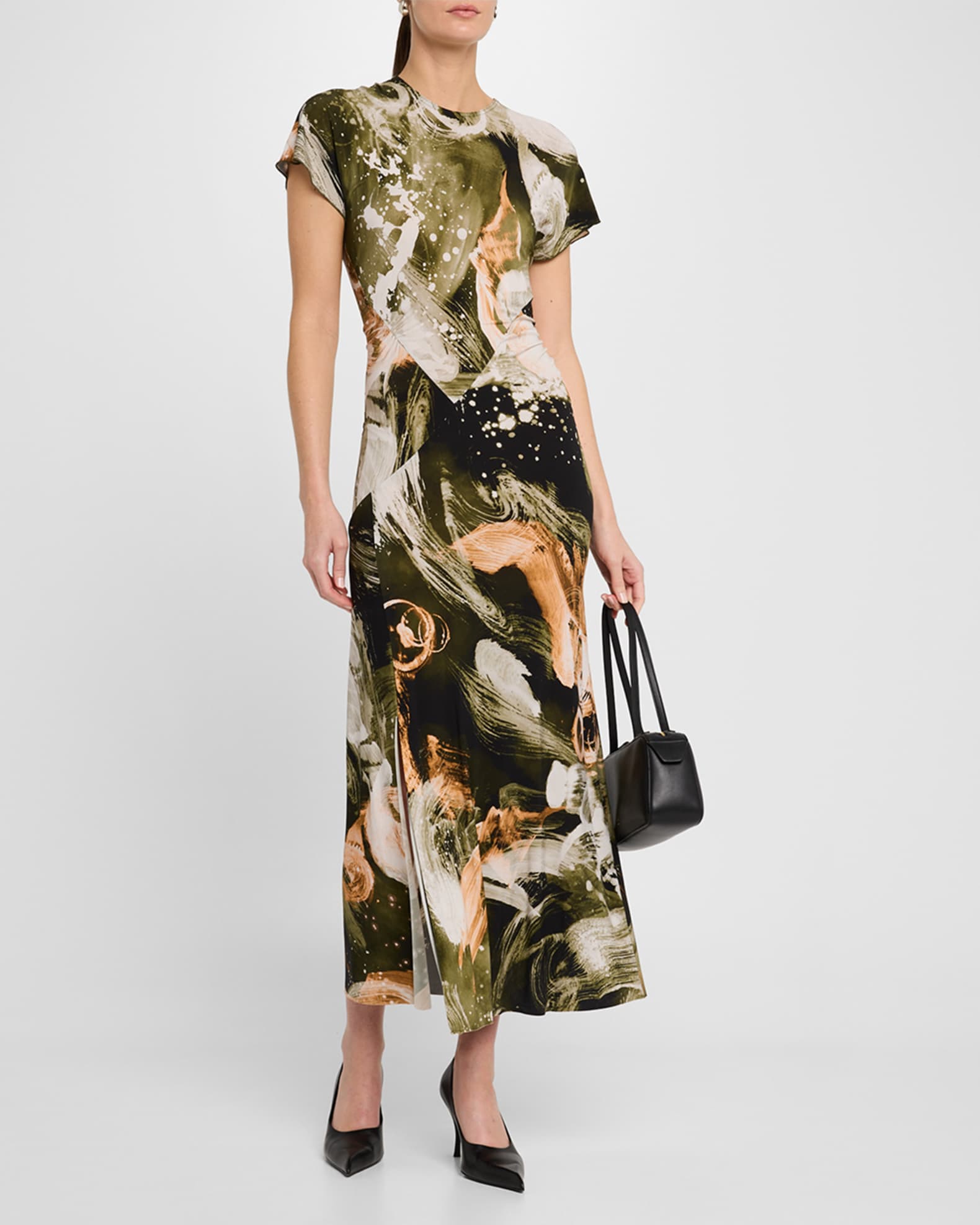 Jason Wu Collection Brushstroke Print Jersey Dress | Neiman Marcus