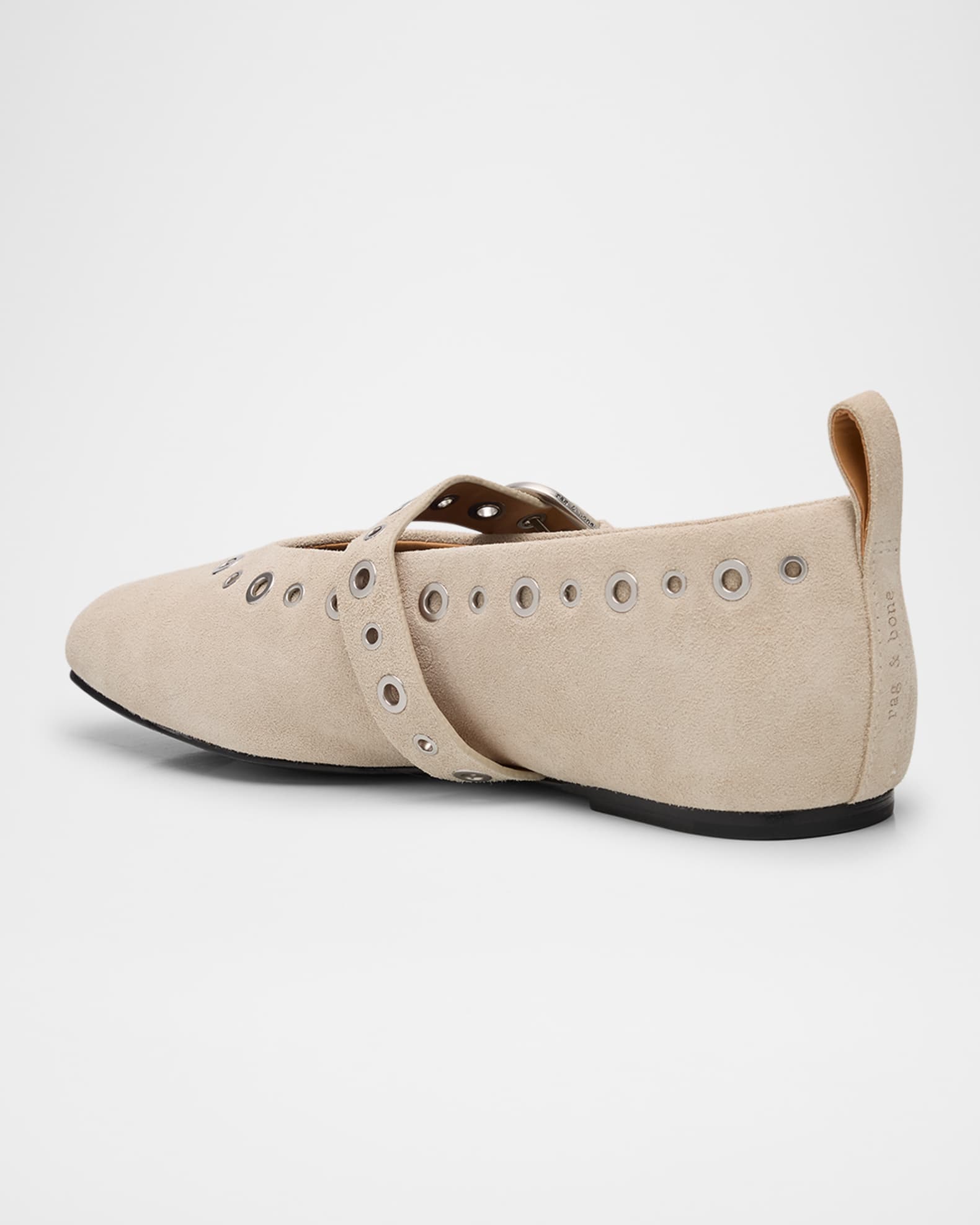 Rag & Bone Spire Suede Mary Jane Ballerina Flats | Neiman Marcus
