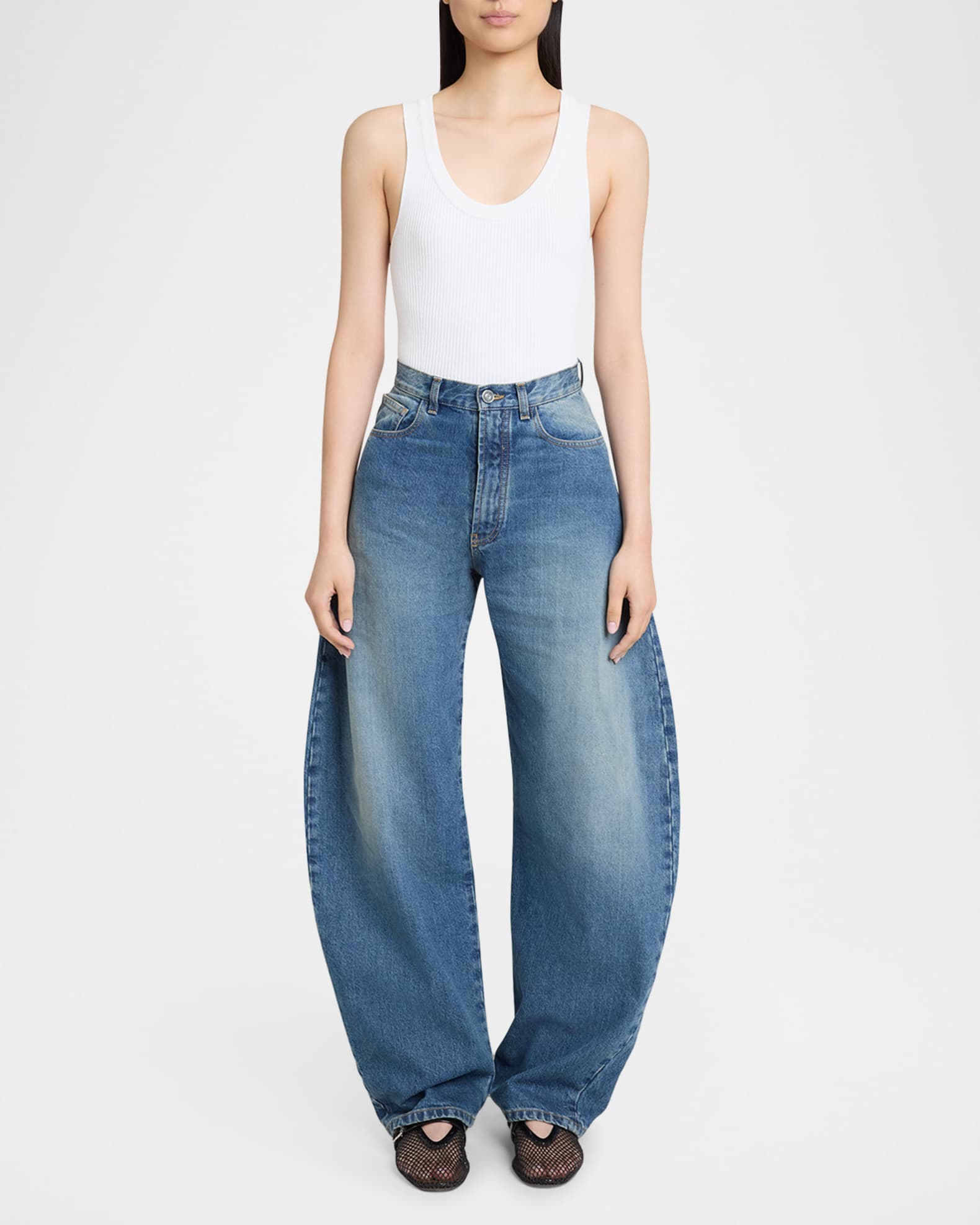 ALAIA Sleeveless Tank Bodysuit | Neiman Marcus