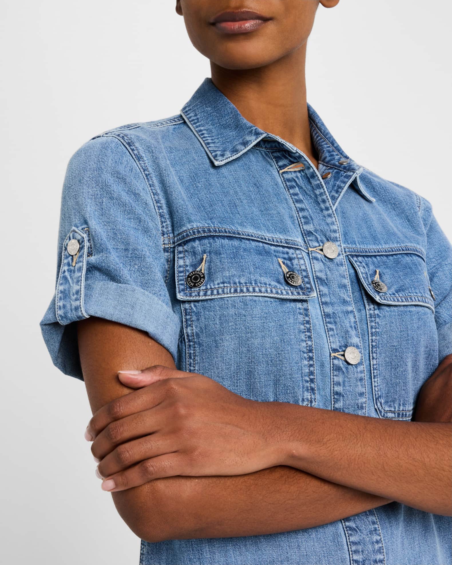 Veronica Beard Warren Denim Shirtdress | Neiman Marcus