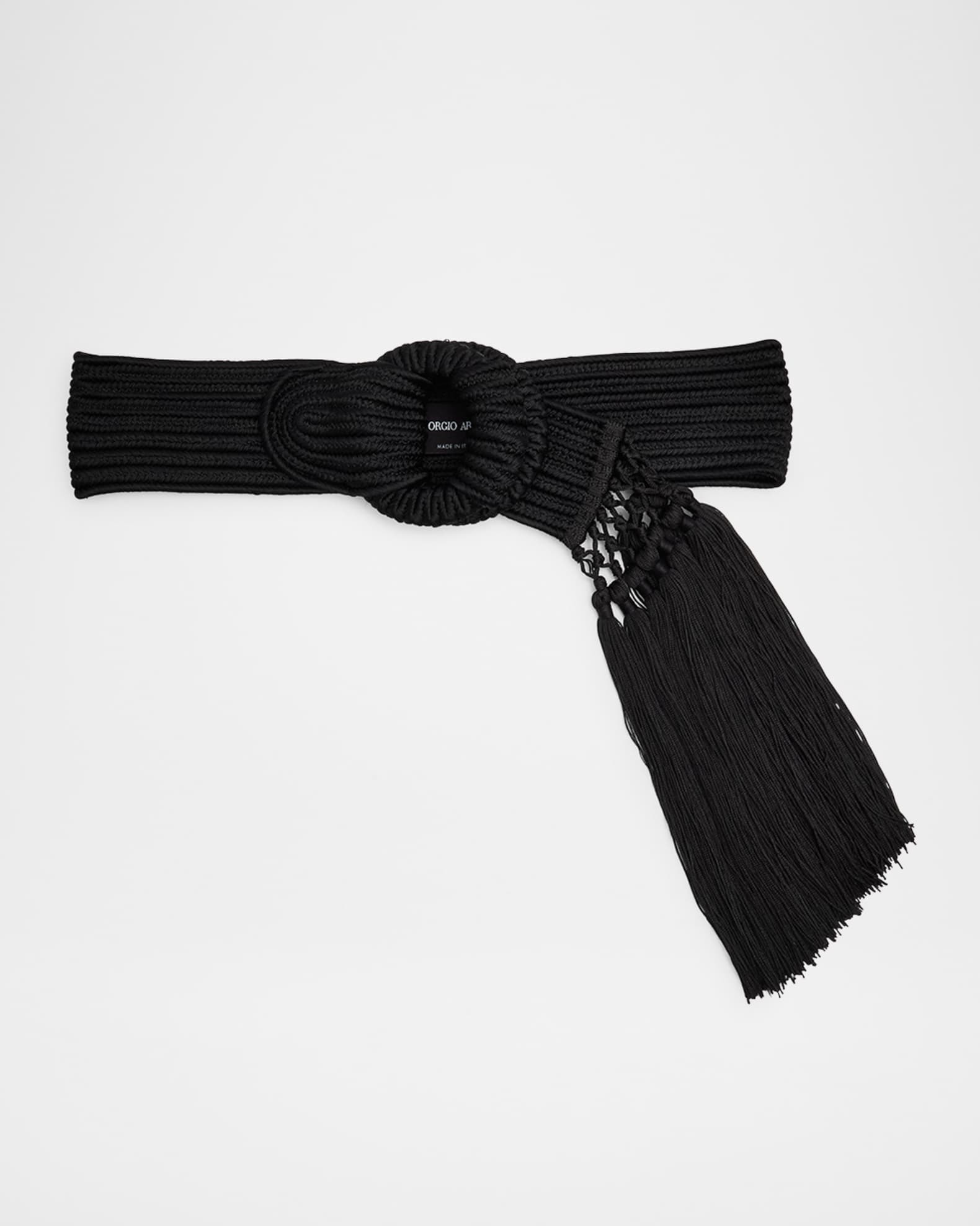 Giorgio Armani Woven Tassel Belt | Neiman Marcus