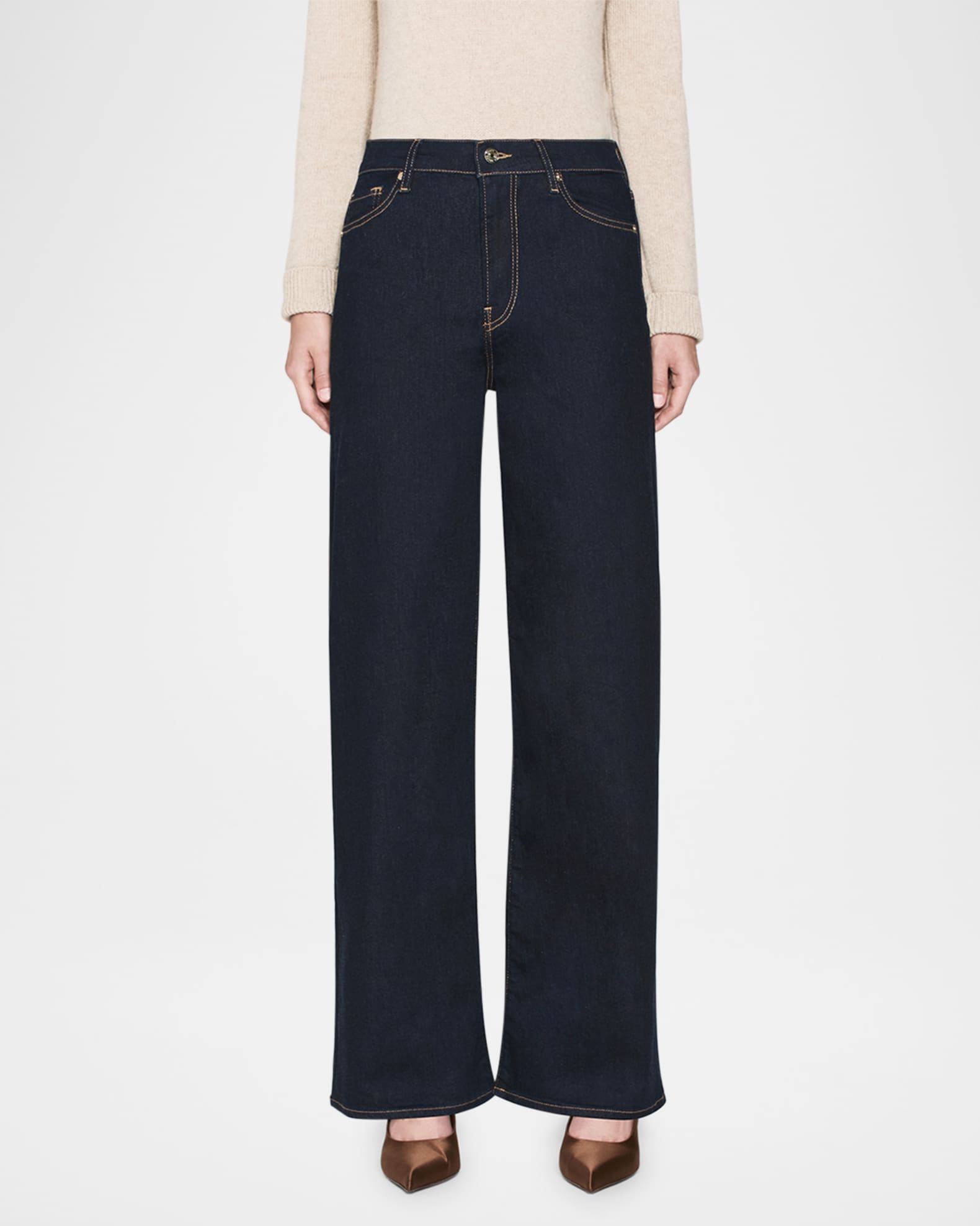 FRAME Le Slim Palazzo Jeans | Neiman Marcus