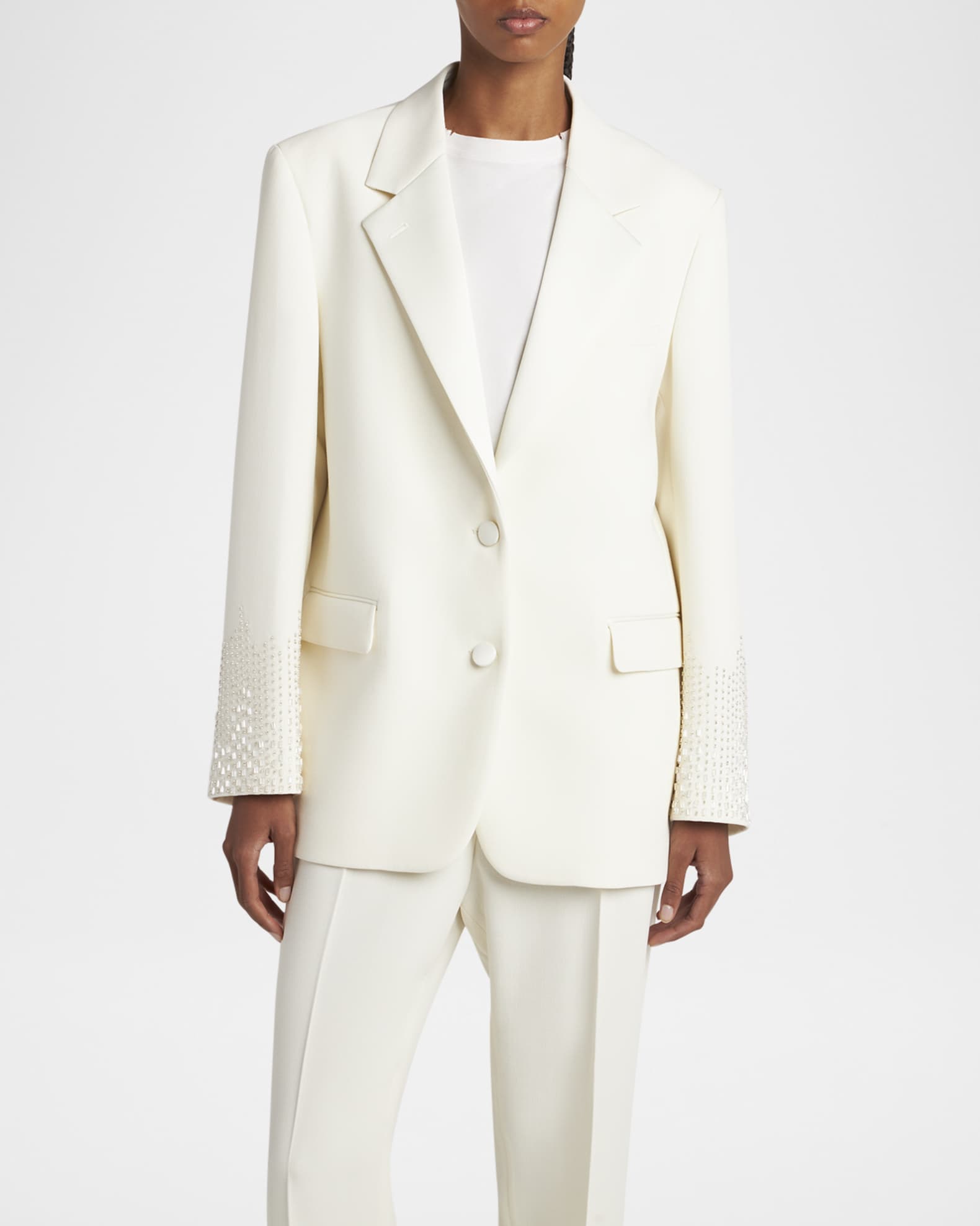 Golden Goose Journey Beaded Single-Breasted Jacket | Neiman Marcus