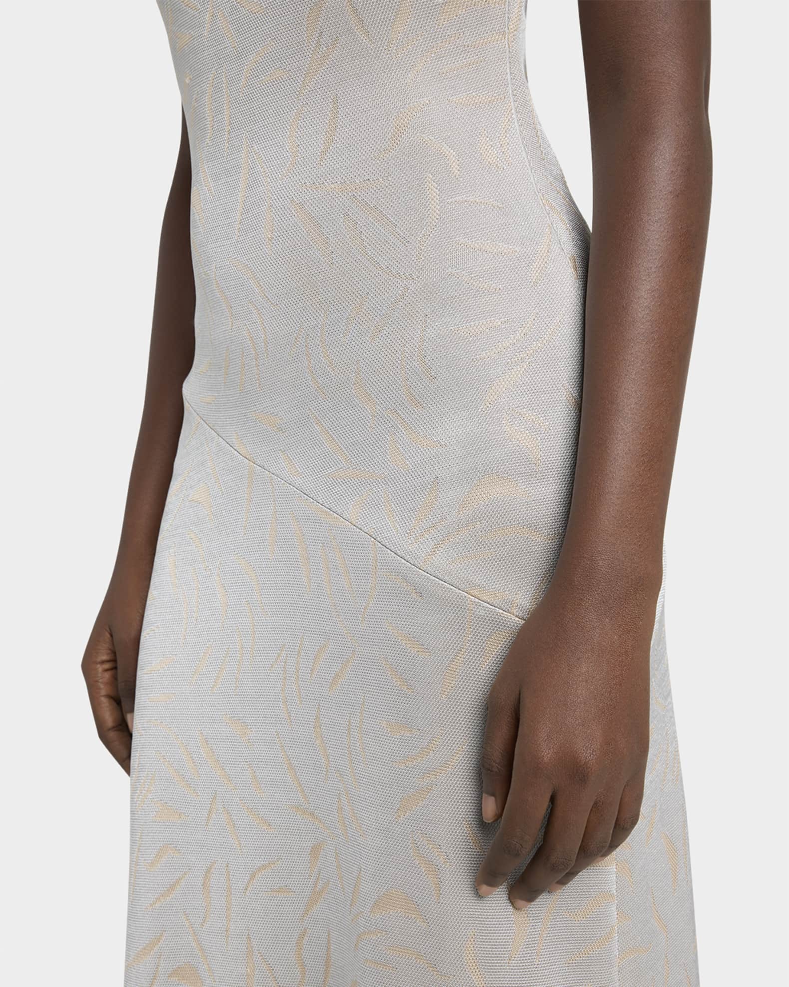 Giorgio Armani Printed Shiny Viscose Jacquard Maxi Dress | Neiman Marcus