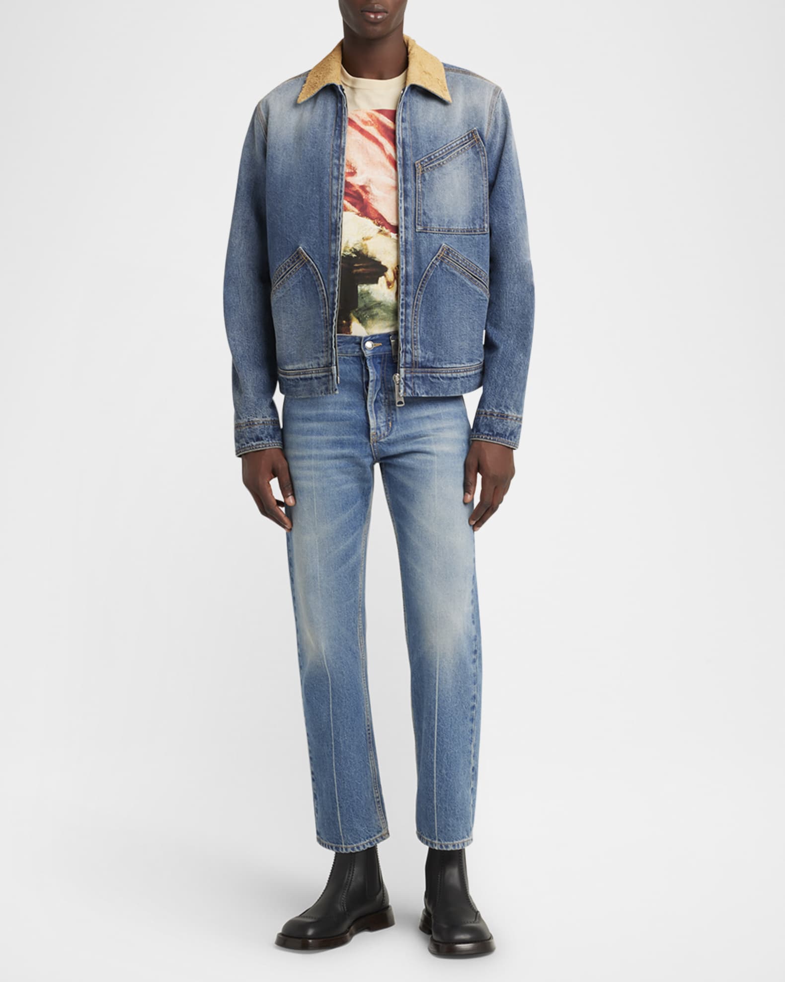 McQueen Men's Leather Chelsea Boots | Neiman Marcus