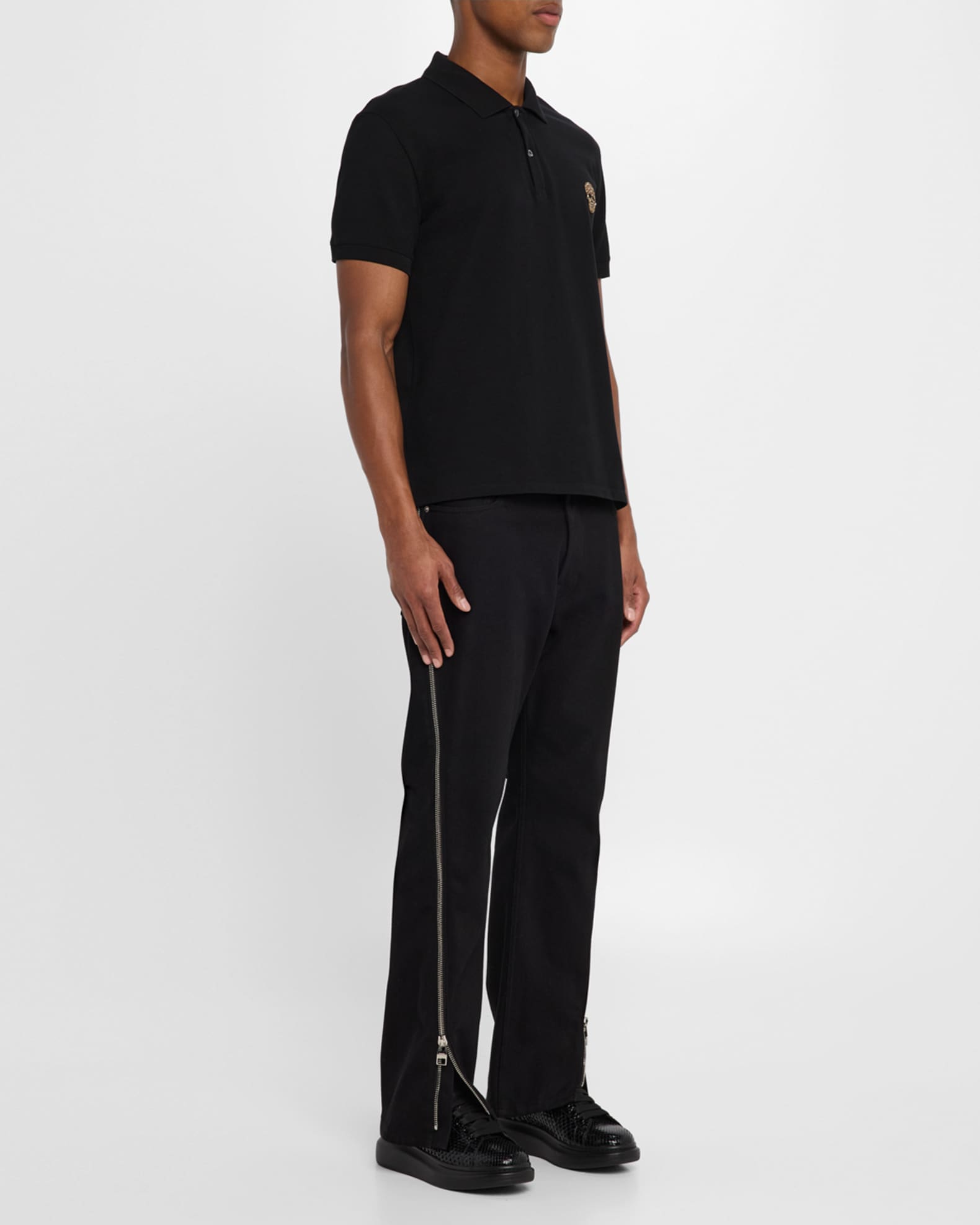 McQueen Men's Python Oversized Sneakers | Neiman Marcus