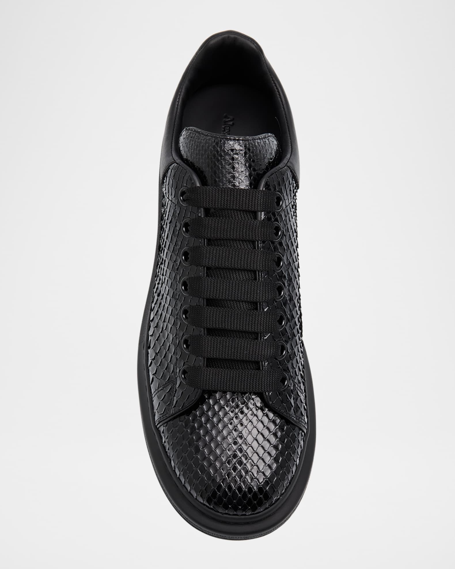 McQueen Men's Python Oversized Sneakers | Neiman Marcus