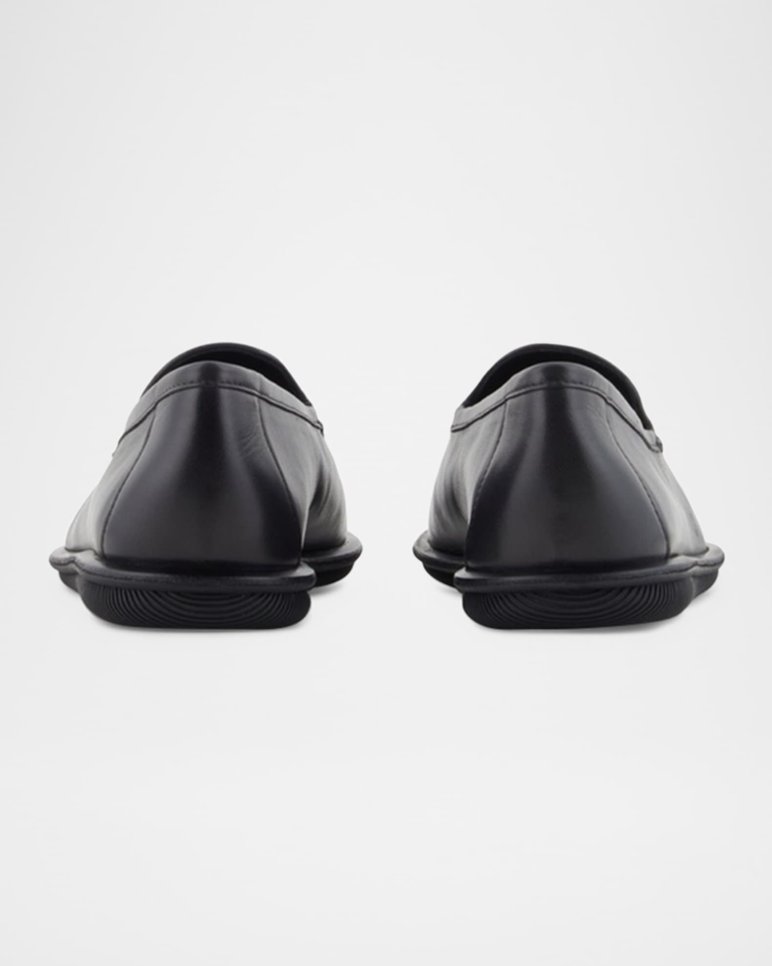 Giorgio Armani Men's Leather Monogram Smoking Slippers | Neiman Marcus
