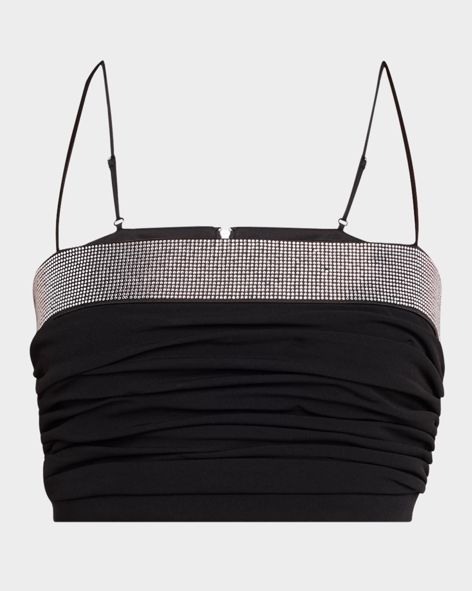 Cinq a Sept Elizabeth Rhinestone Crop Top | Neiman Marcus