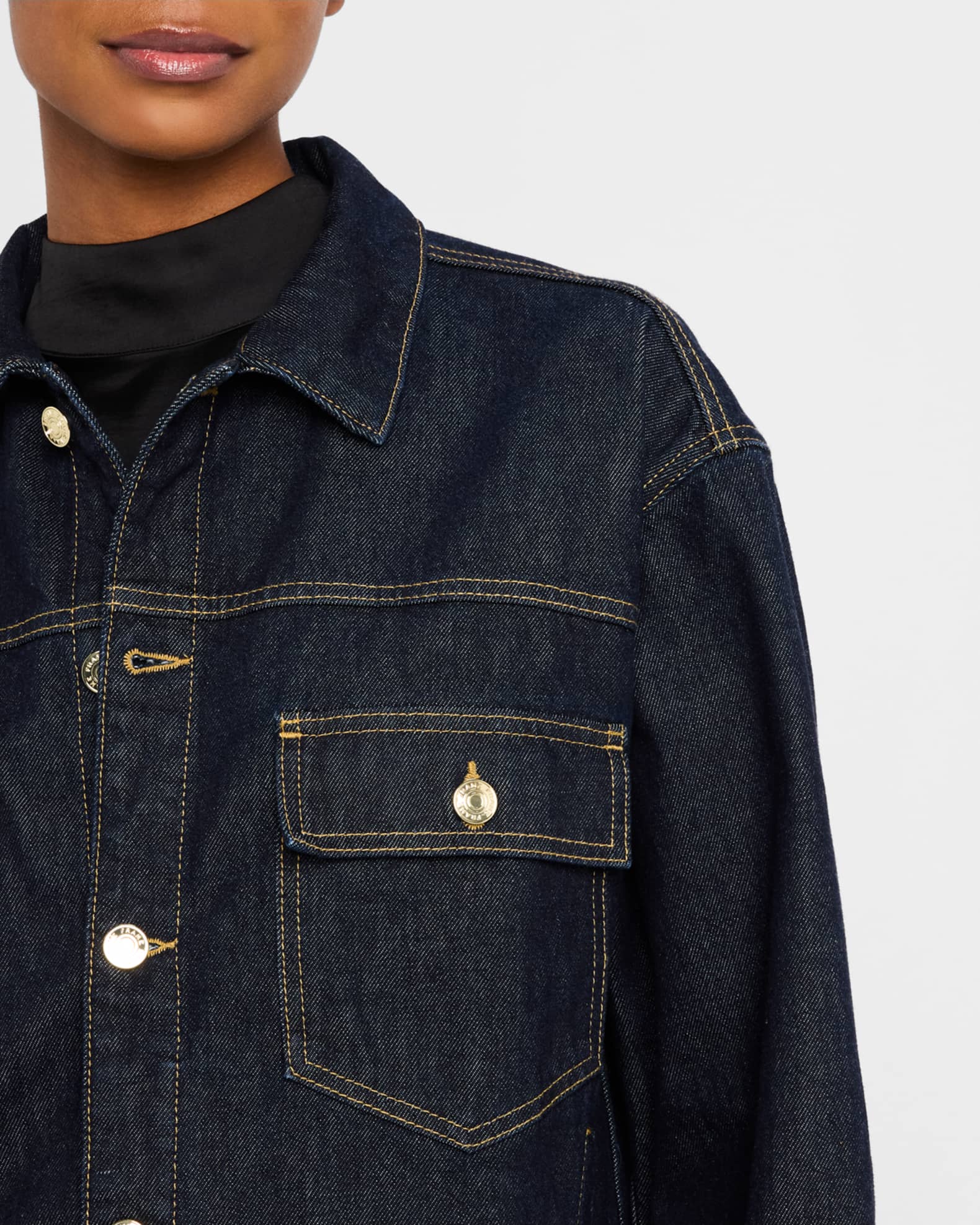 FRAME The Boxy Denim Jacket | Neiman Marcus