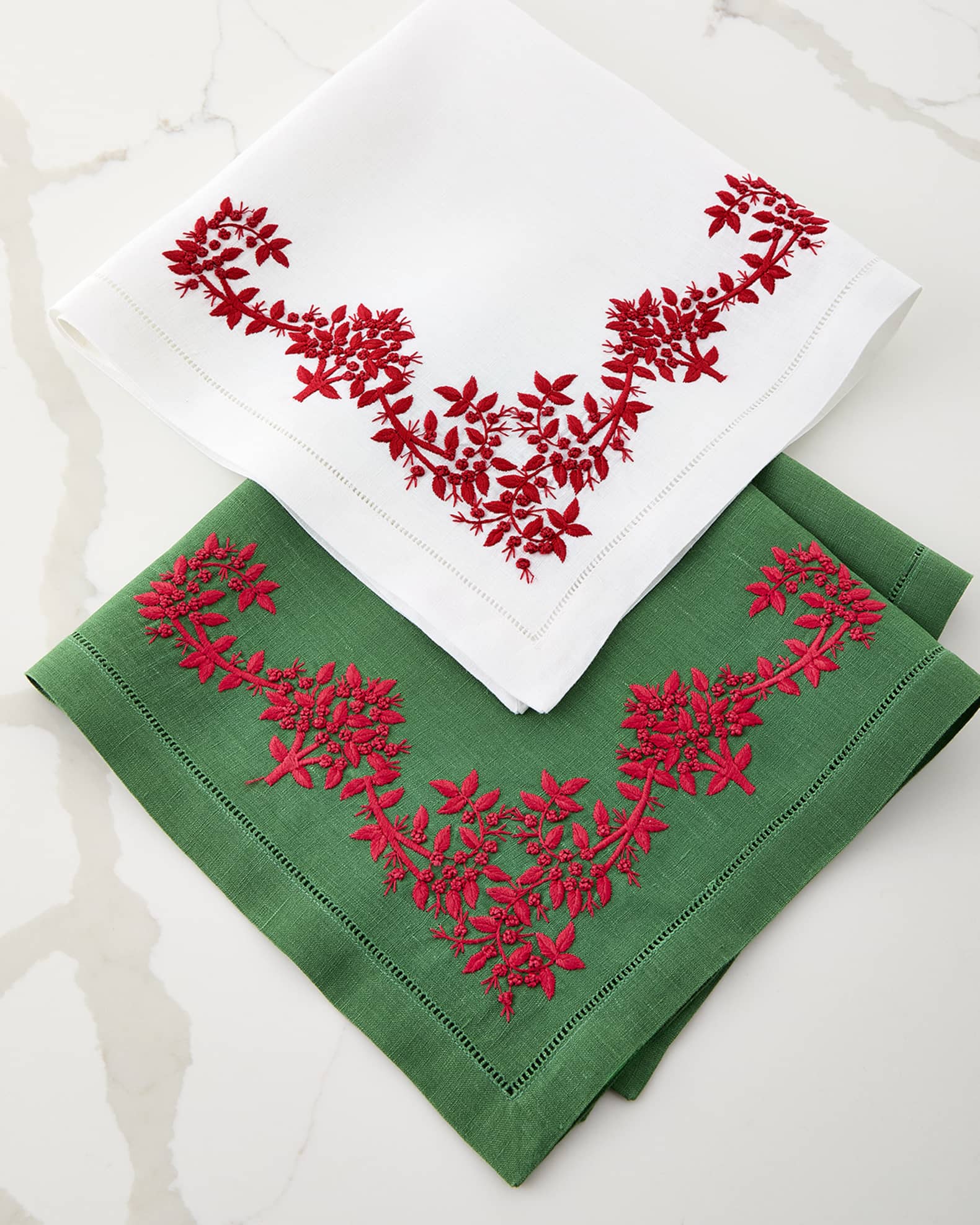 Deborah Rhodes Royal Garden Embroidered Napkins, Set of 4 | Neiman Marcus