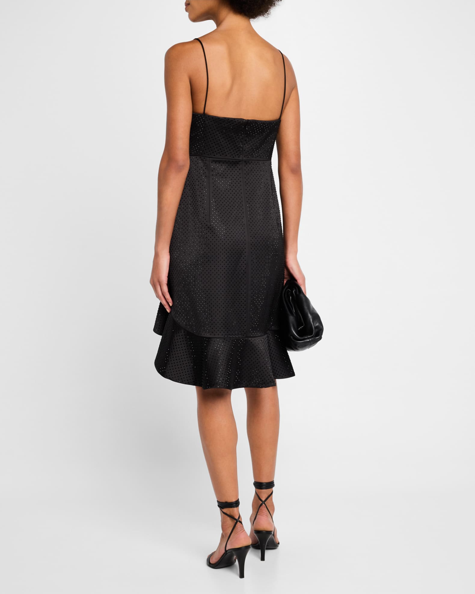 Ungaro Sleeveless Rhinestone Satin Dress | Neiman Marcus