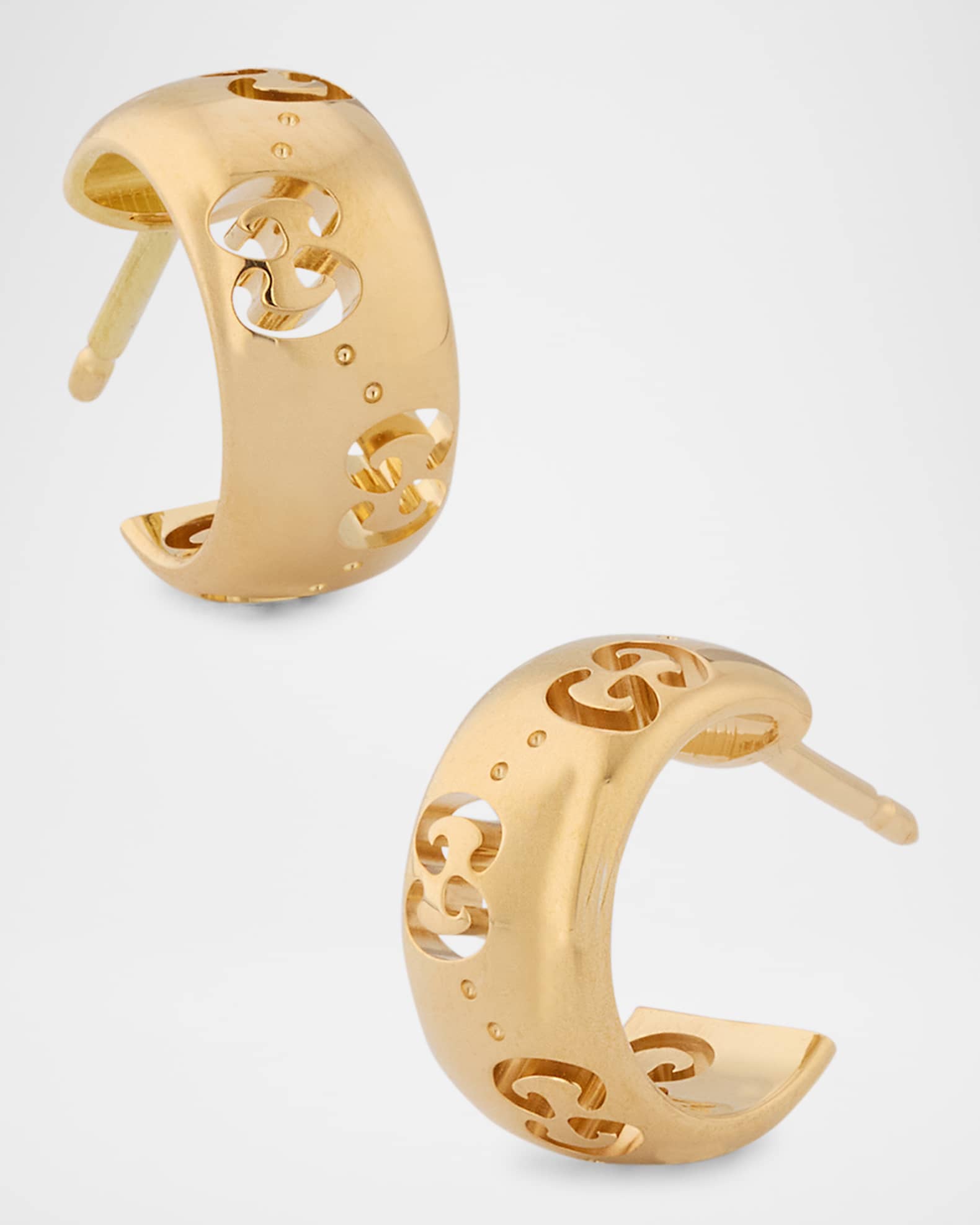 Gucci Icon 18K Yellow Gold Hoop Earrings | Neiman Marcus
