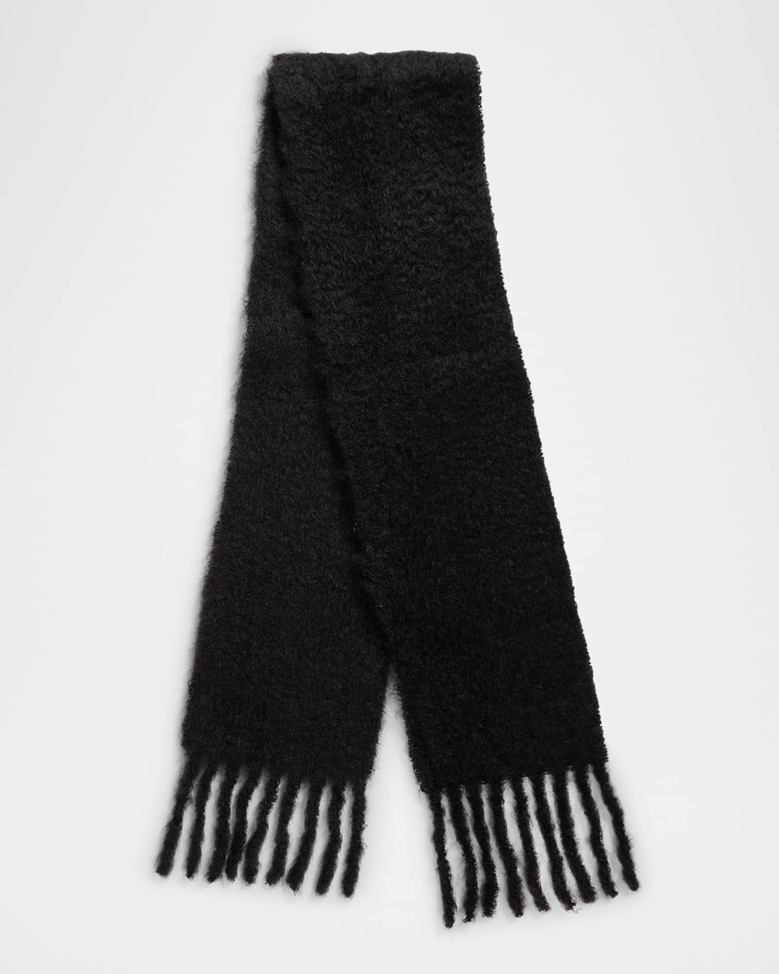 Loewe Wool-Blend Fringe Trim Scarf | Neiman Marcus
