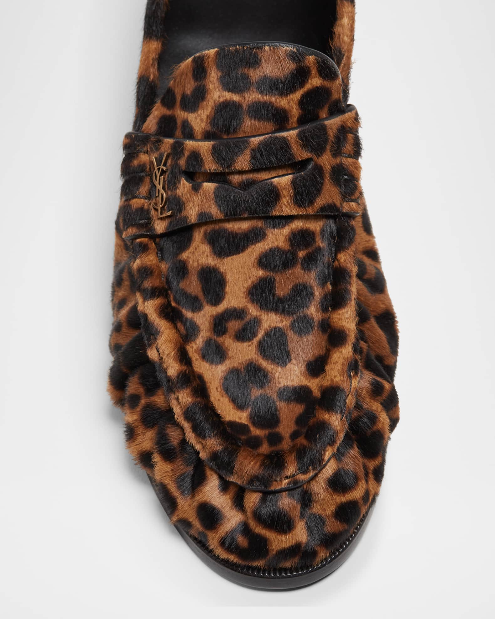 Saint Laurent Le Loafer Leopard Mocassin | Neiman Marcus
