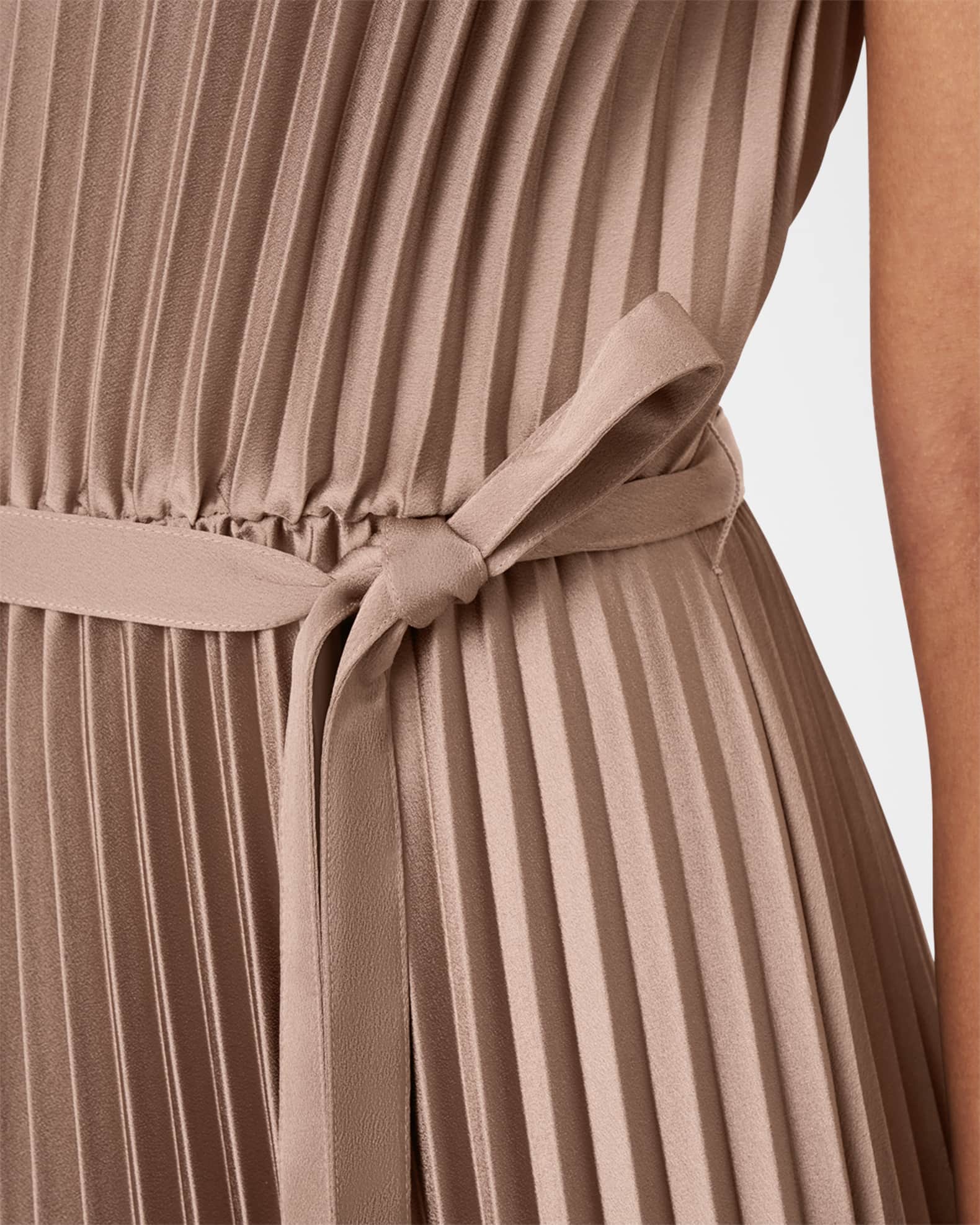 Joseph Volta Sleeveless Plisse Midi Dress | Neiman Marcus