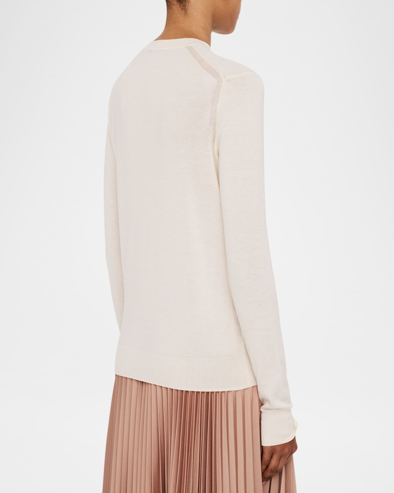 Joseph Crewneck Cashmere-Blend Sweater | Neiman Marcus