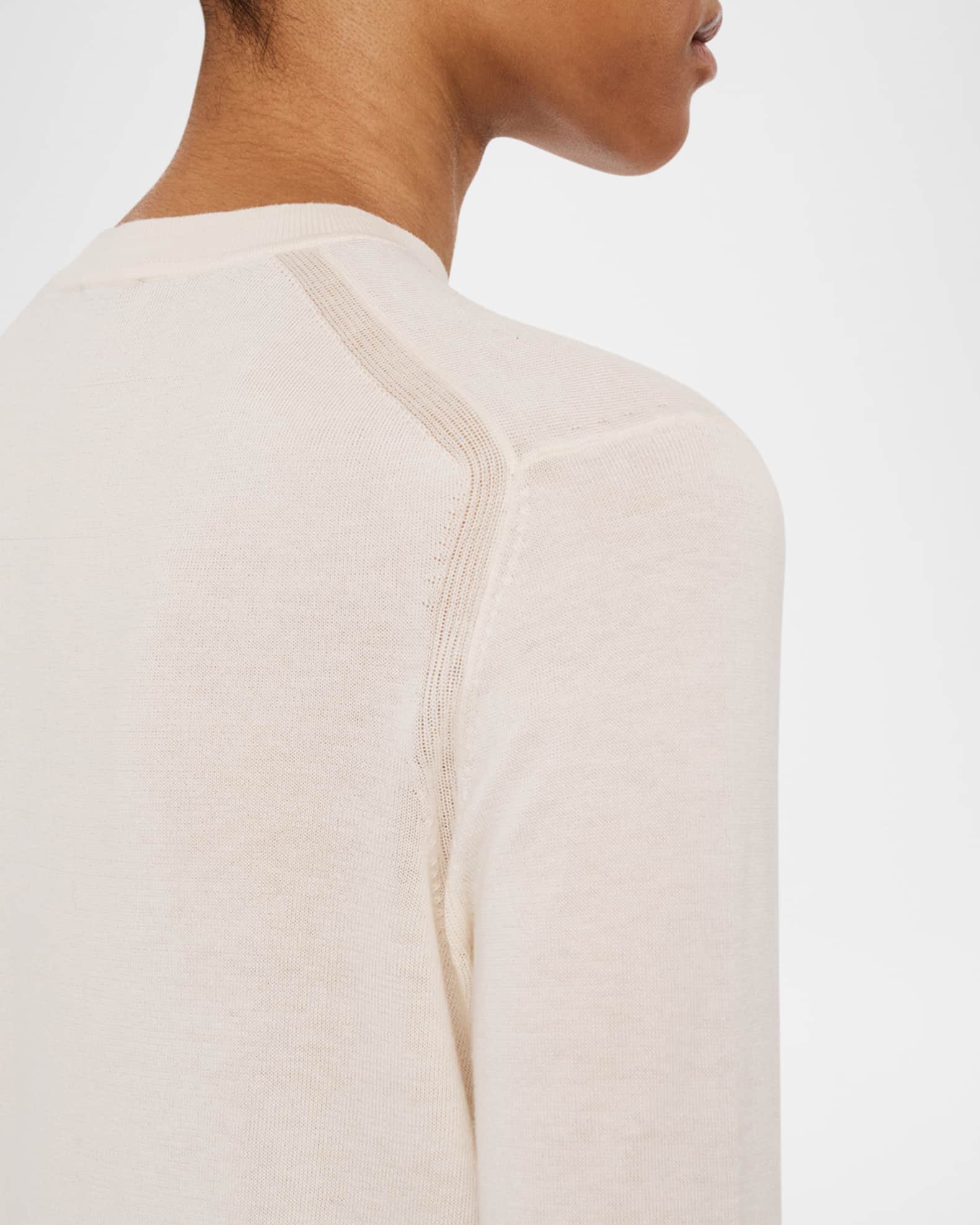 Joseph Crewneck Cashmere-Blend Sweater | Neiman Marcus