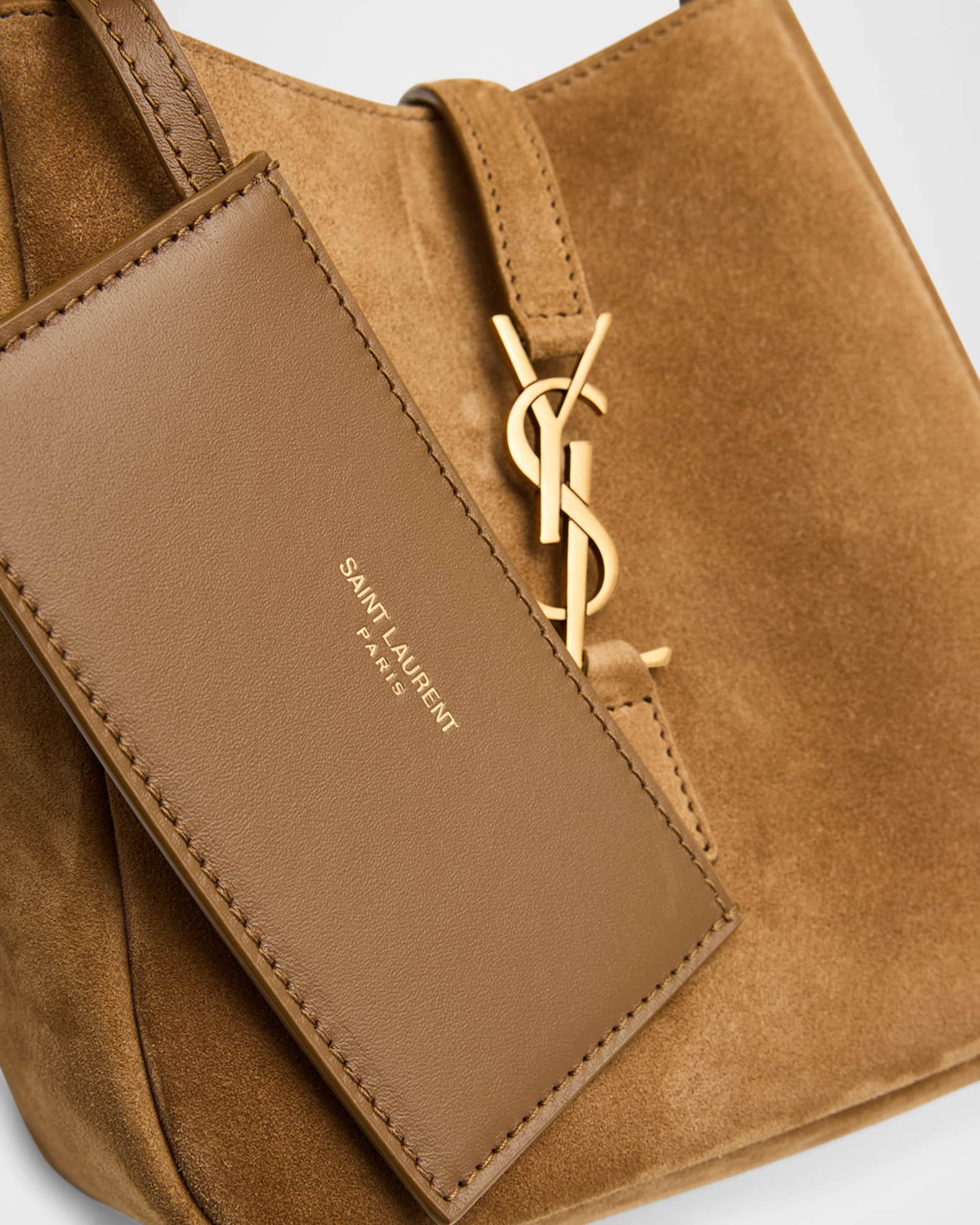 Saint Laurent Le 5 A 7 Baby YSL Hobo Bag in Suede | Neiman Marcus