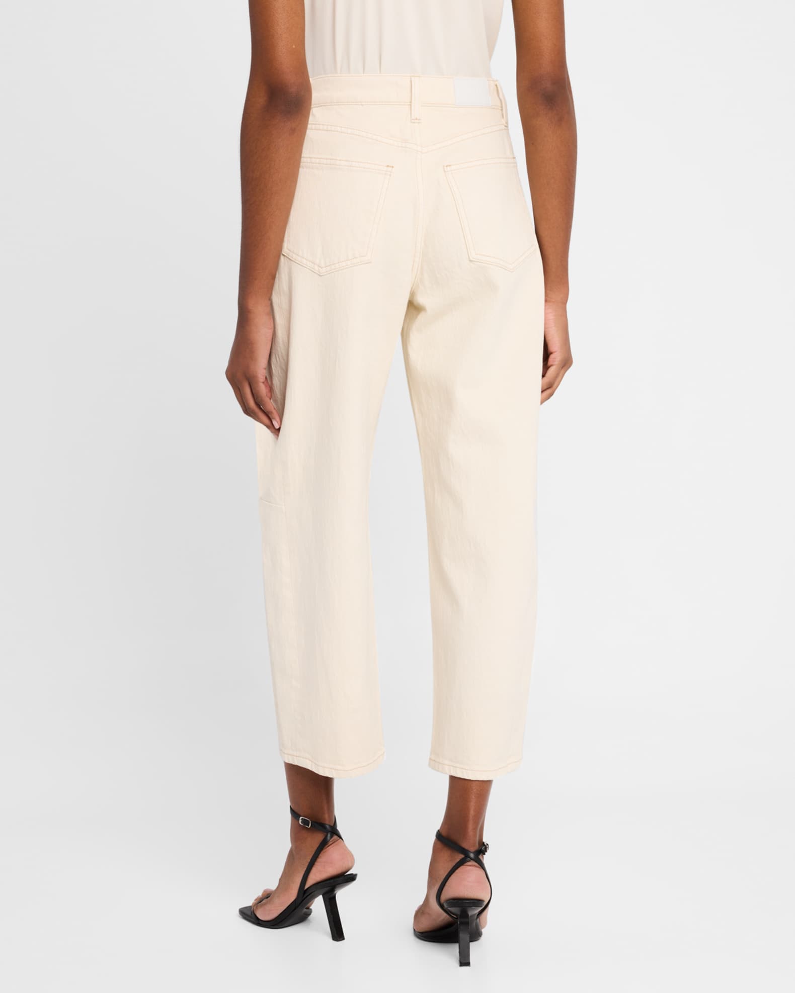 PISTOLA Eli High-Rise Arched-Leg Jeans | Neiman Marcus