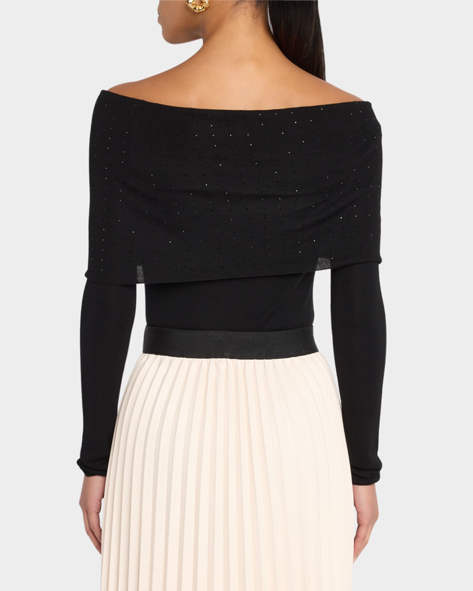 Le Superbe Aura Embellished Off-The-Shoulder Sweater | Neiman Marcus