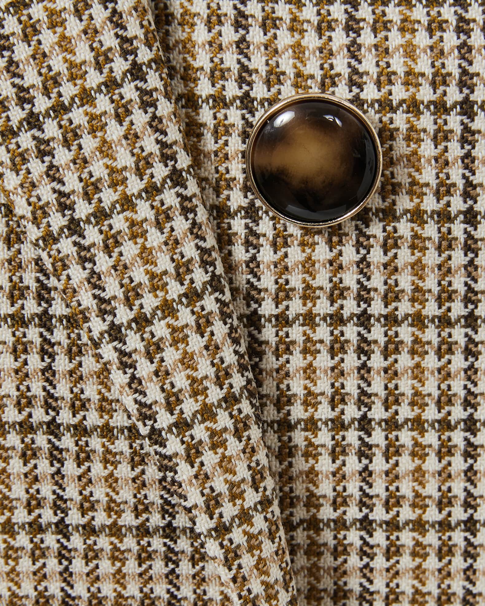 Reiss Vida Double-Breasted Houndstooth Check Jacket | Neiman Marcus