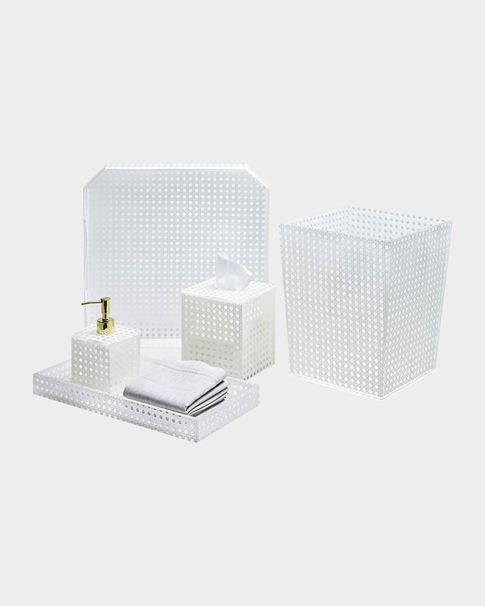 Kim Seybert Reed Tissue Box, White | Neiman Marcus