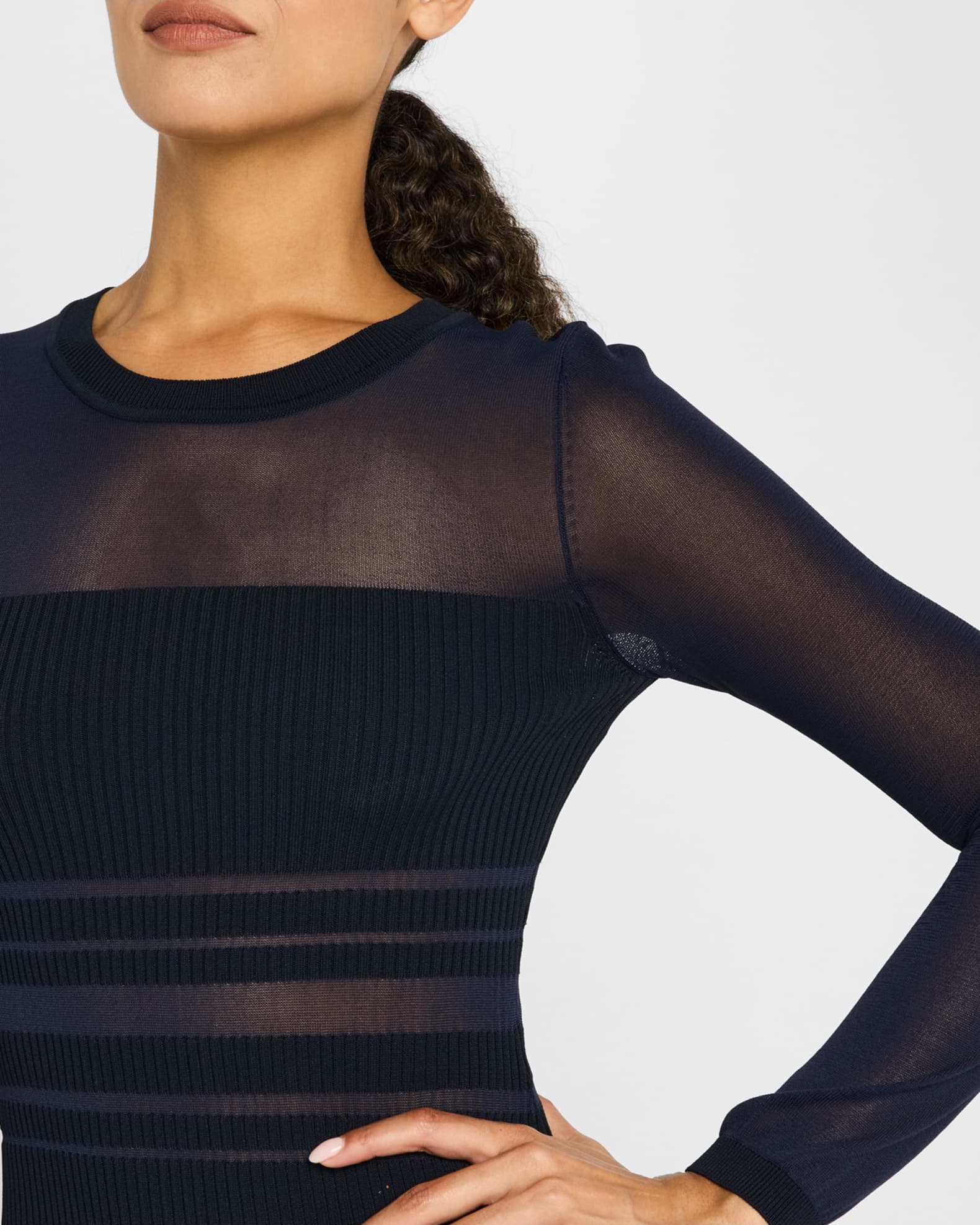 Ramy Brook Corrine Mesh Mini Dress | Neiman Marcus