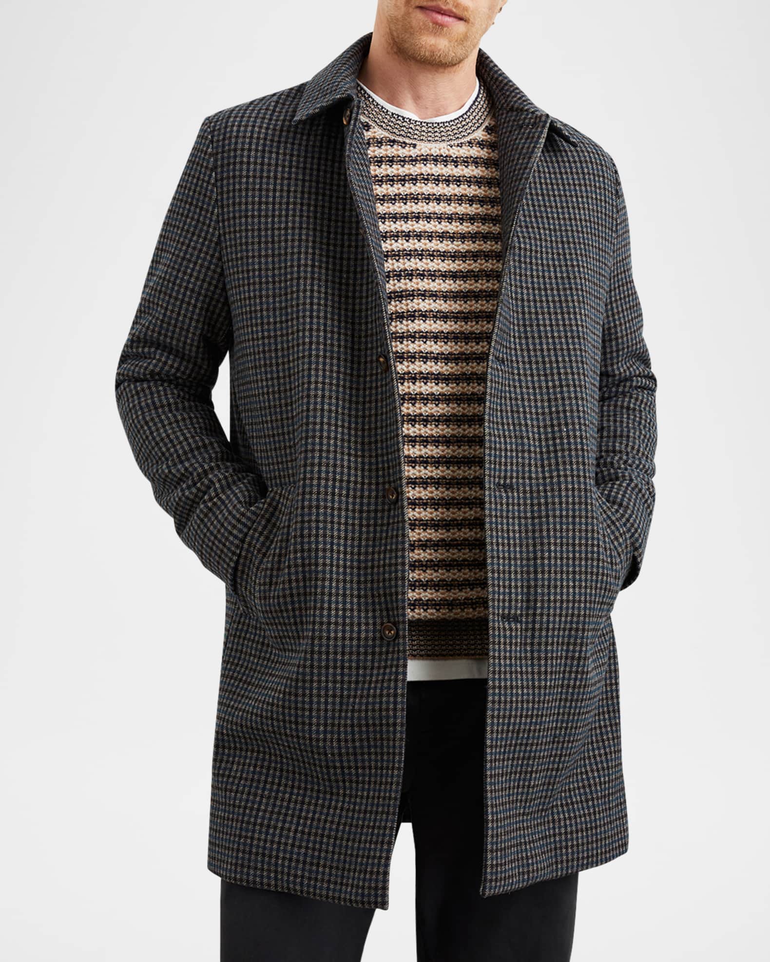 Rails Men's Hockney Check Overcoat | Neiman Marcus