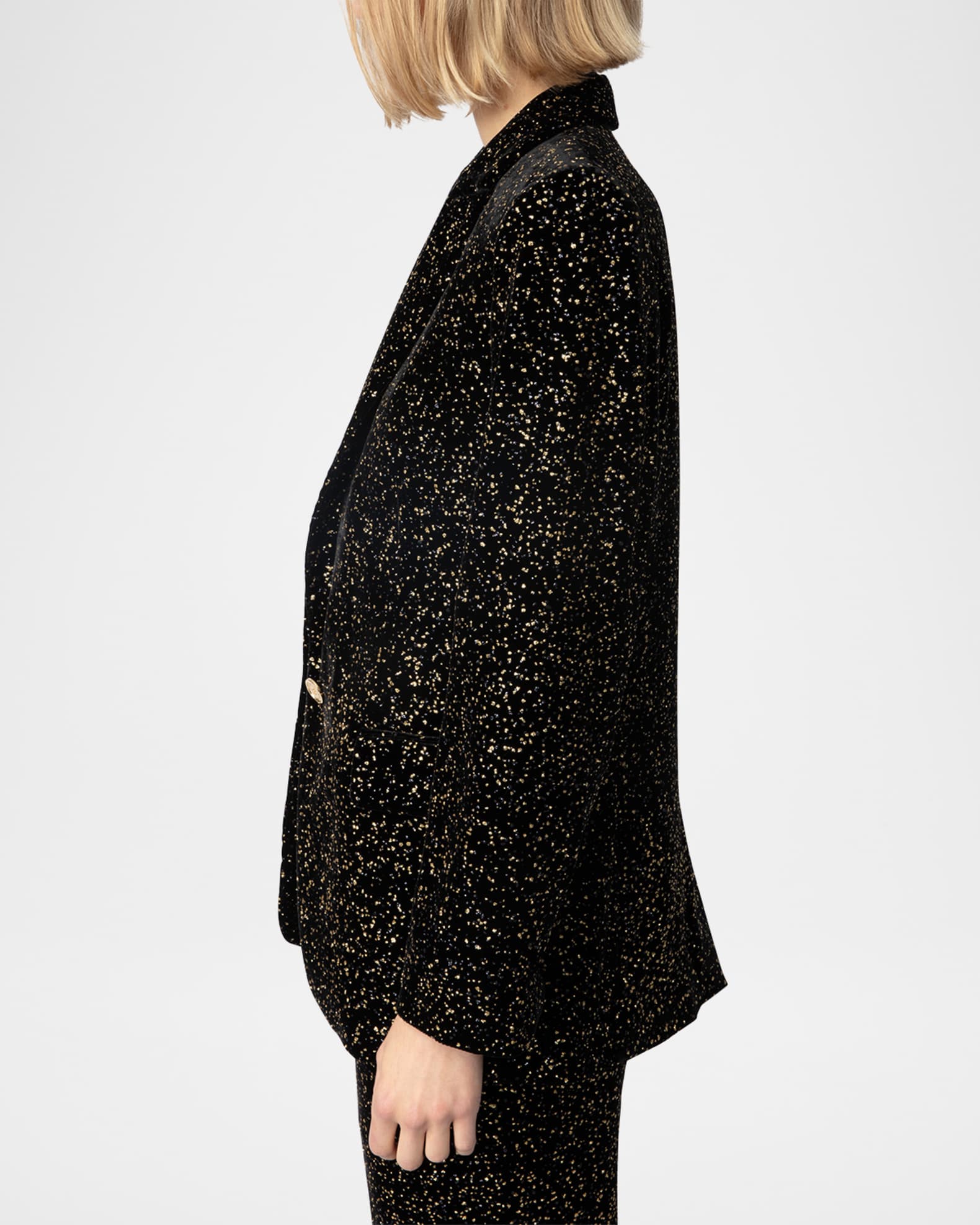 Zadig & Voltaire Valse Glitter Dots Velvet Blazer | Neiman Marcus