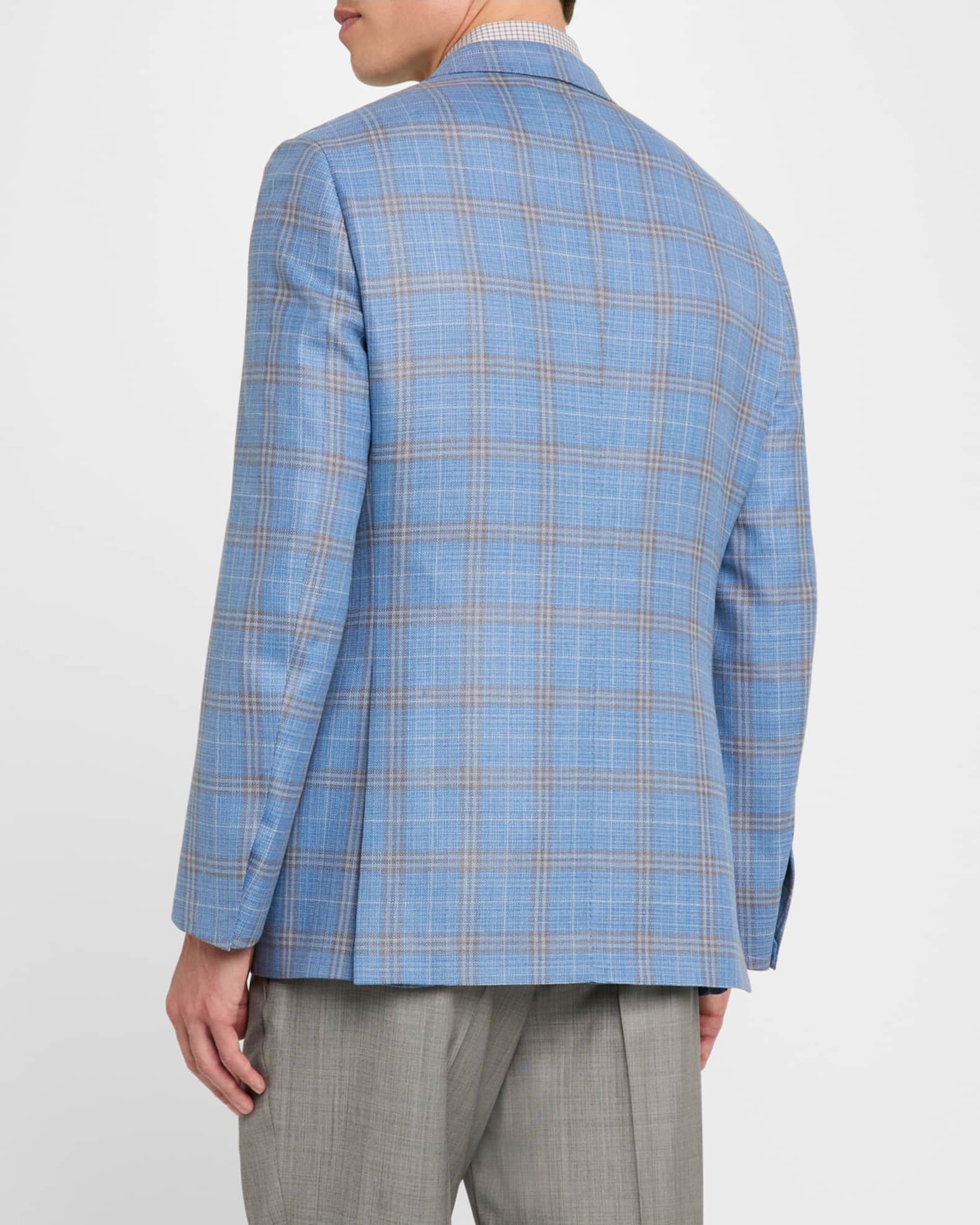 Brioni Men's Wool Plaid Sport Coat | Neiman Marcus