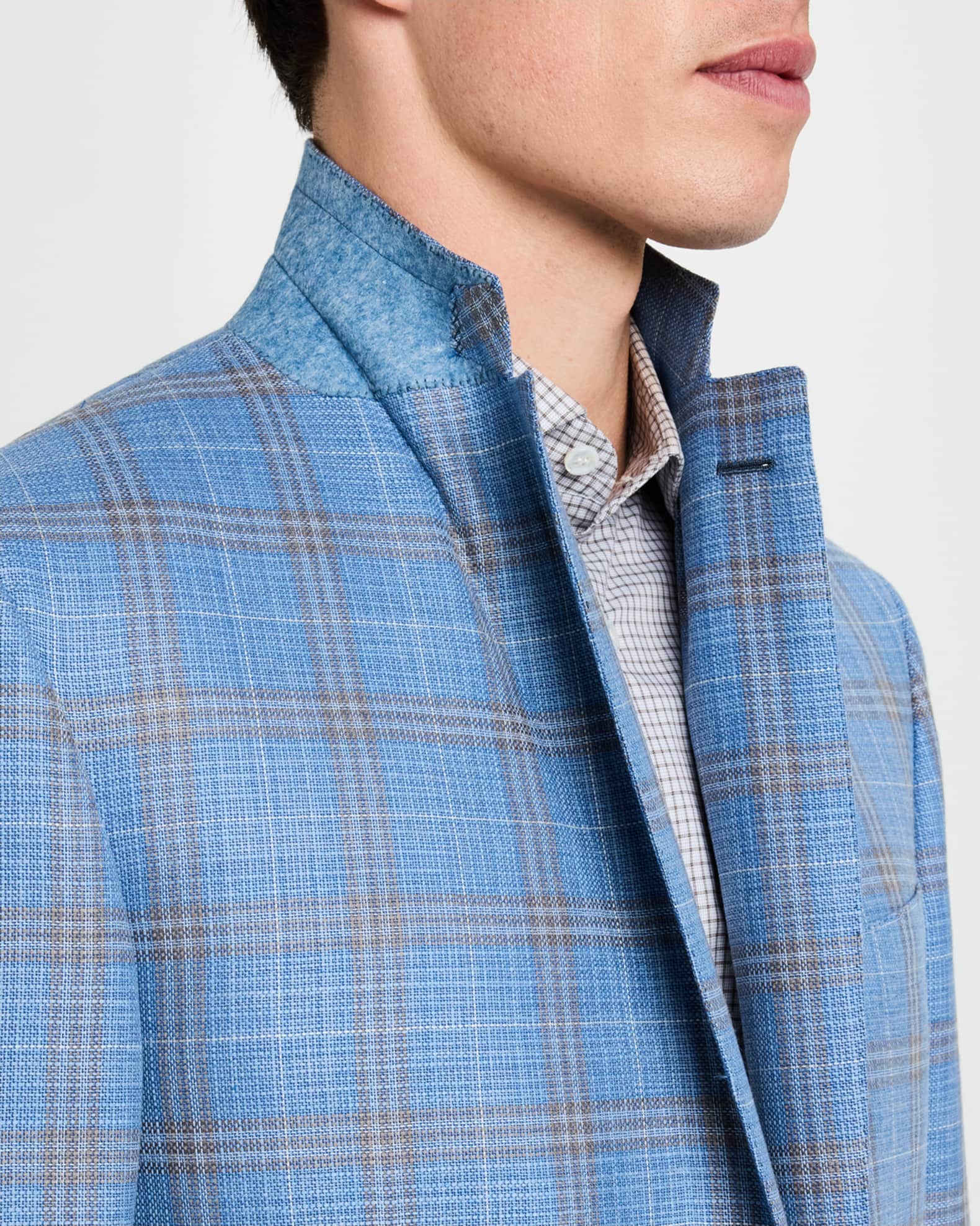 Brioni Men's Wool Plaid Sport Coat | Neiman Marcus