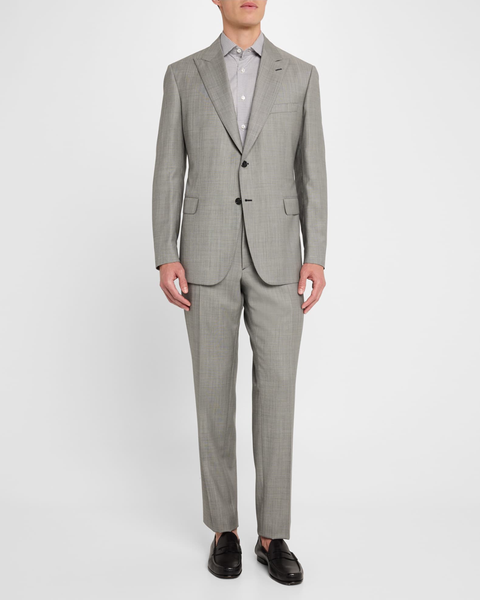 Brioni Men's Wool Sharkskin Suit | Neiman Marcus