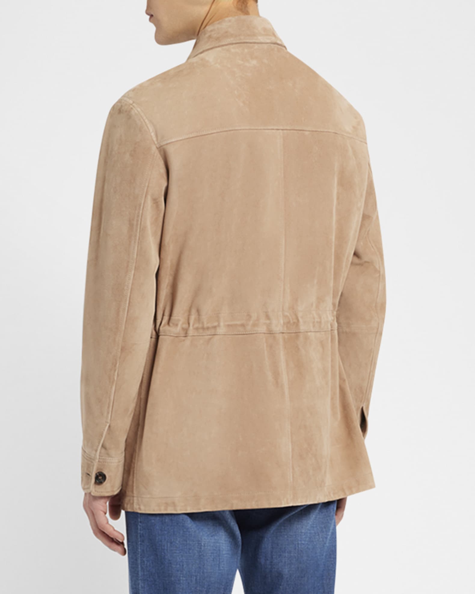 Brioni Men's Suede Field Jacket | Neiman Marcus