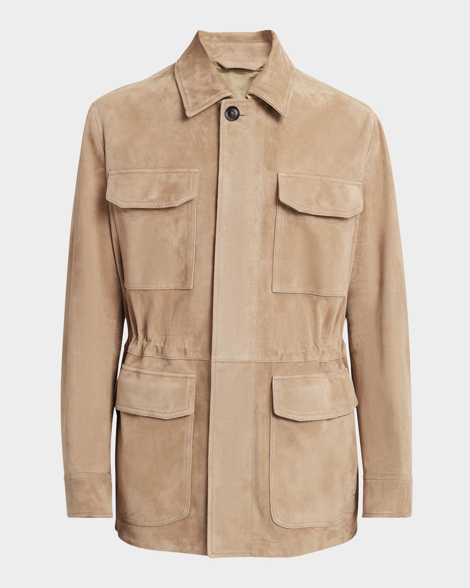 Brioni Men's Suede Field Jacket | Neiman Marcus