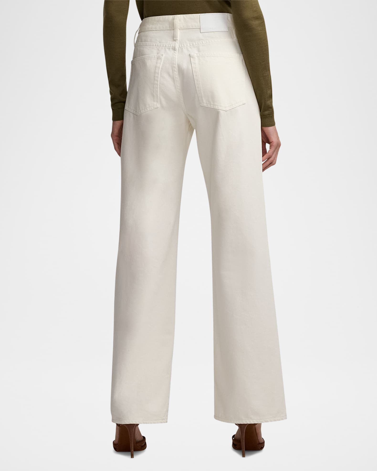 Ralph Lauren Collection Mercer Relaxed Wide-Leg Jeans | Neiman Marcus