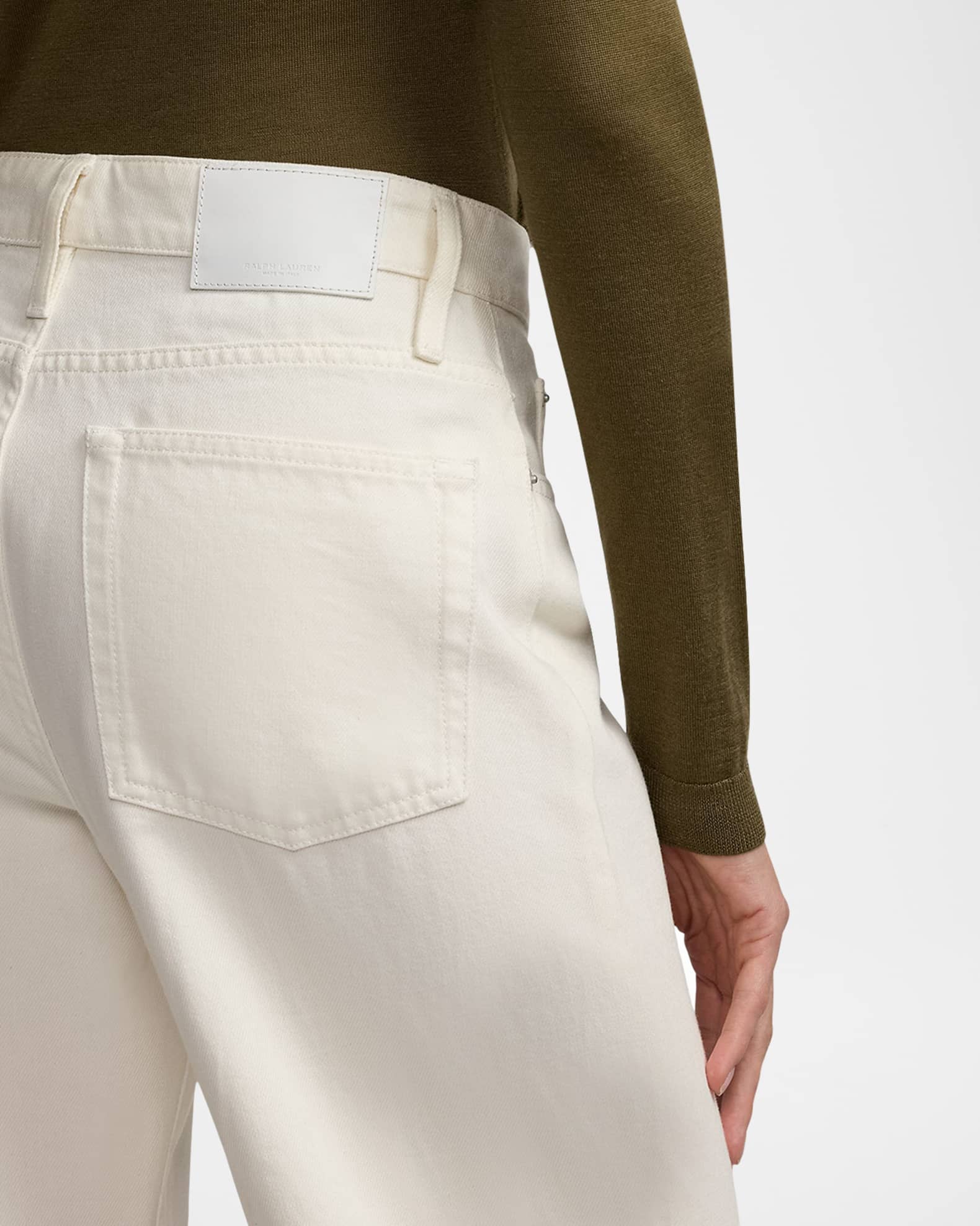 Ralph Lauren Collection Mercer Relaxed Wide-Leg Jeans | Neiman Marcus