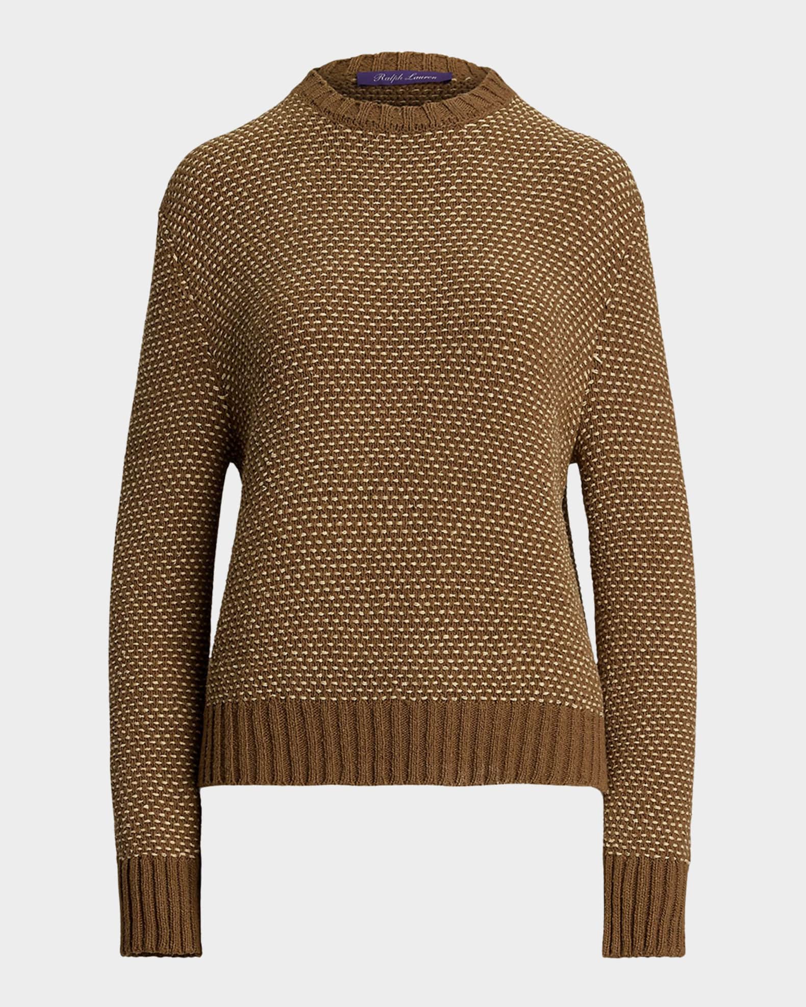 Ralph Lauren Collection Silk Birdseye Crewneck Sweater | Neiman Marcus