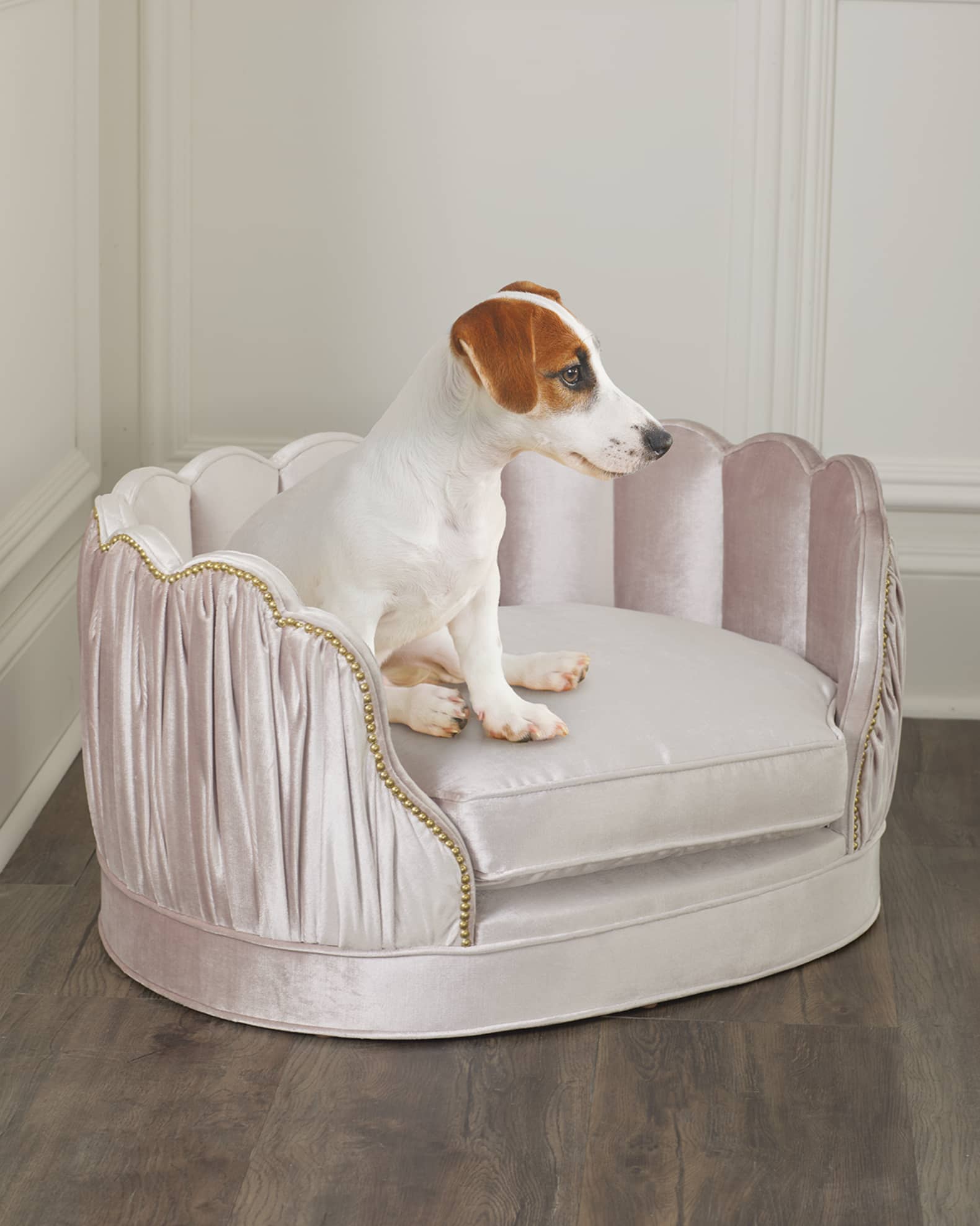 Haute House Lily Rose Velvet Pet Bed | Neiman Marcus