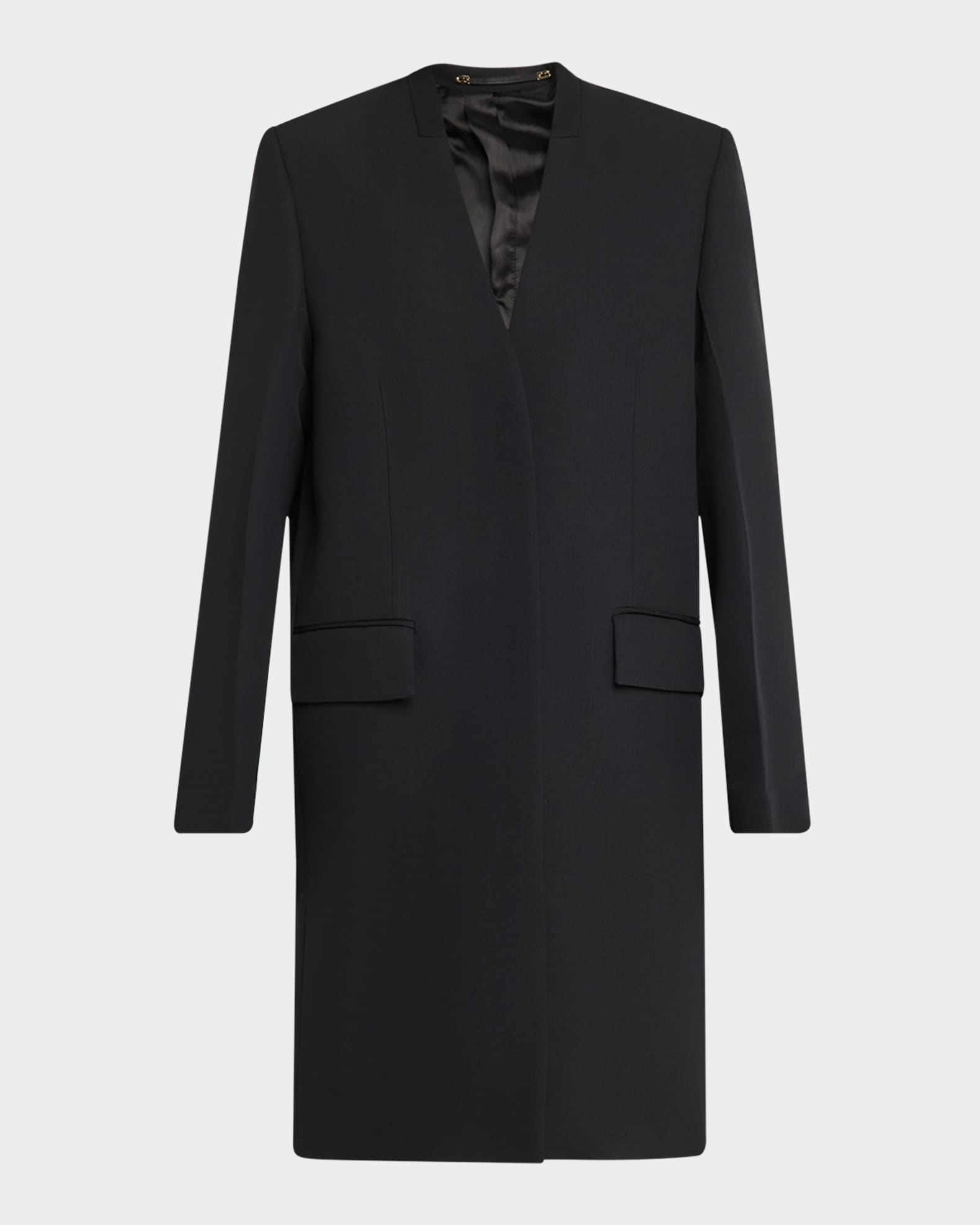 Toteme Deep Pleat Oversized Coat | Neiman Marcus