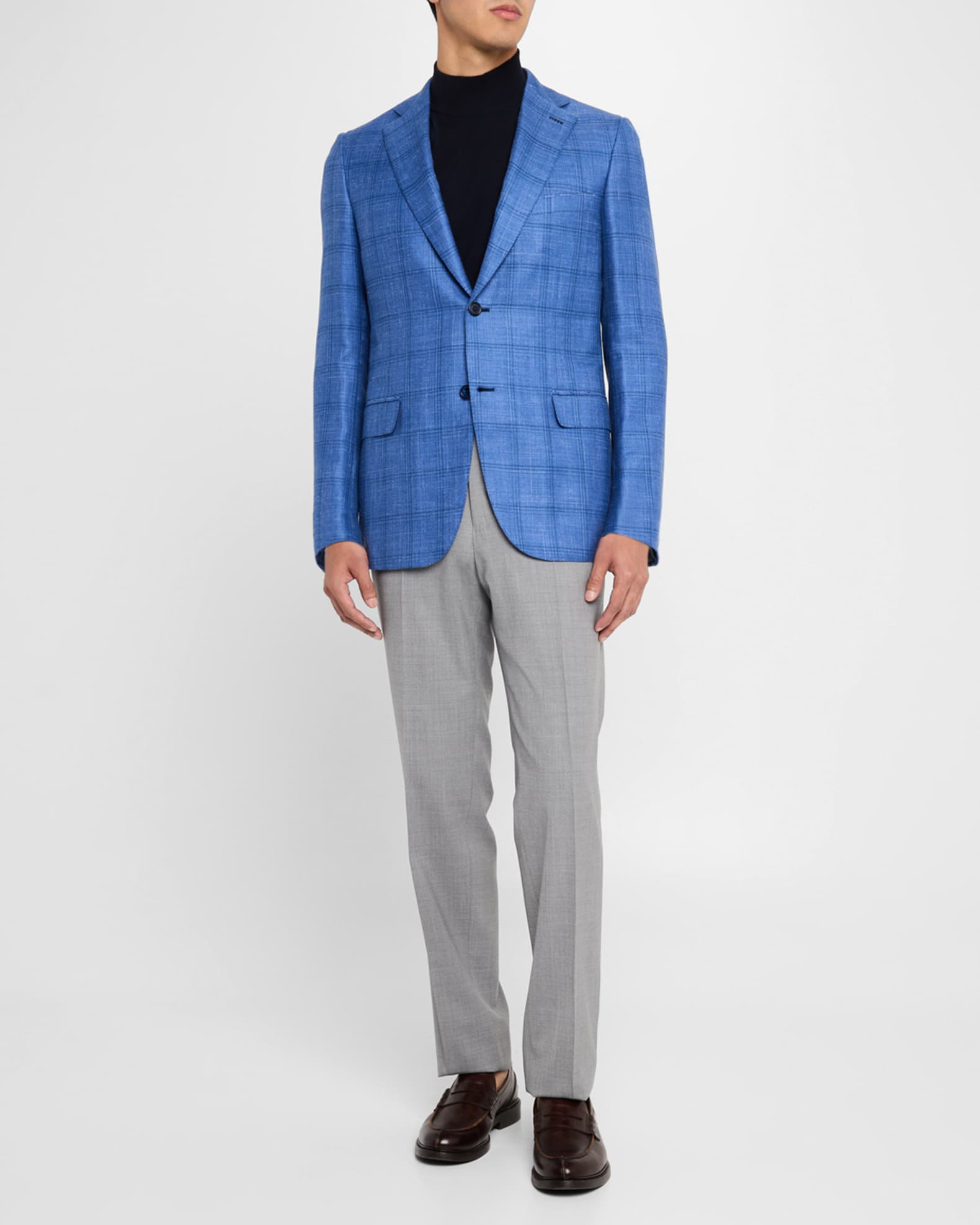 Brioni Men's Windowpane Sport Coat | Neiman Marcus