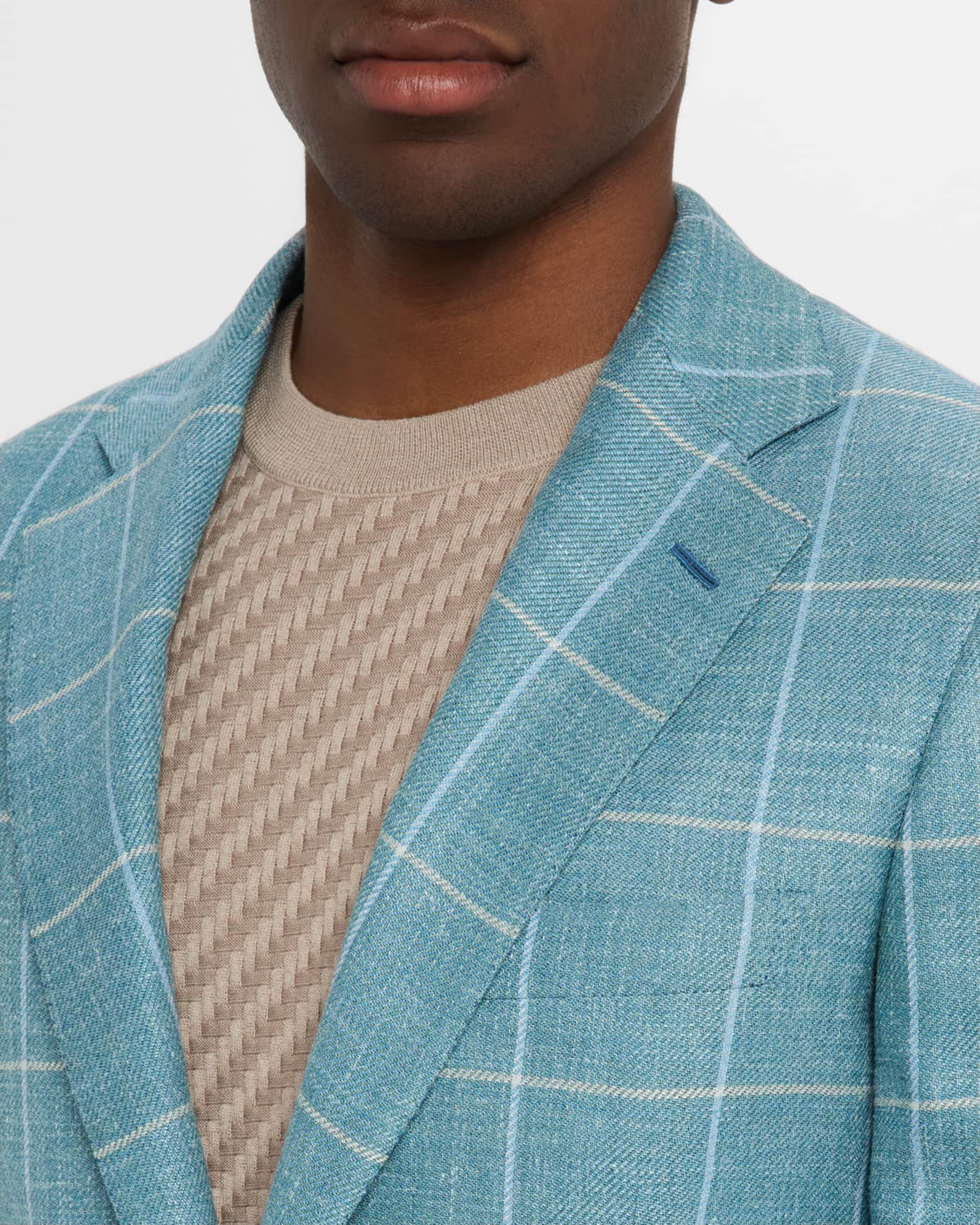 Brioni Men's Windowpane Sport Coat | Neiman Marcus