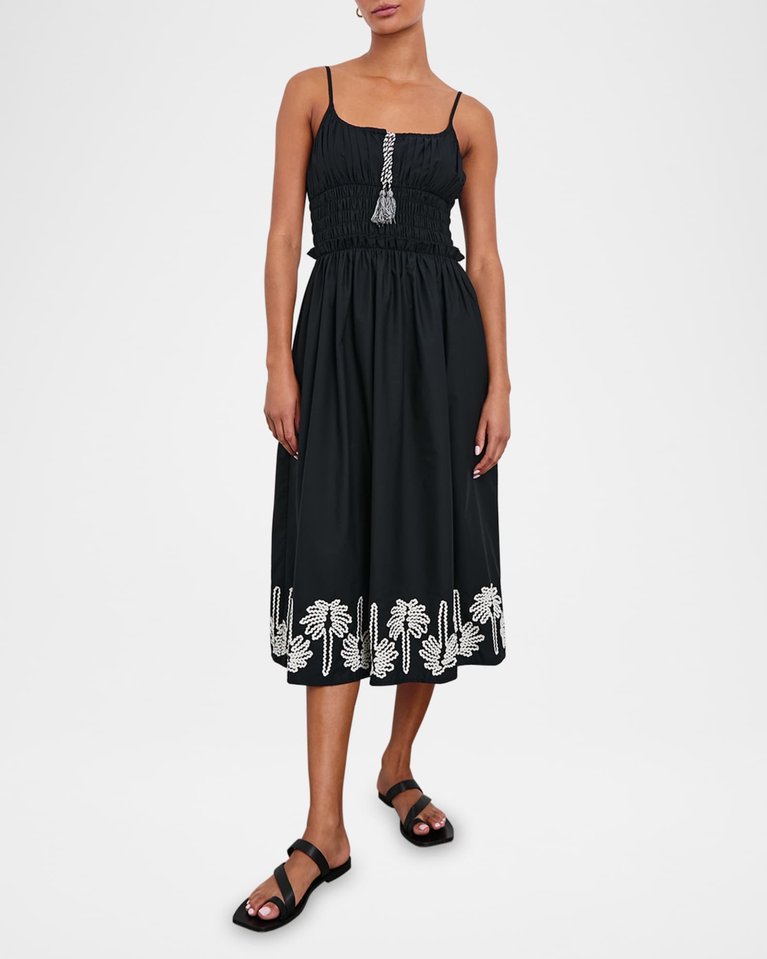 Rails Baja Embroidered Midi Dress | Neiman Marcus