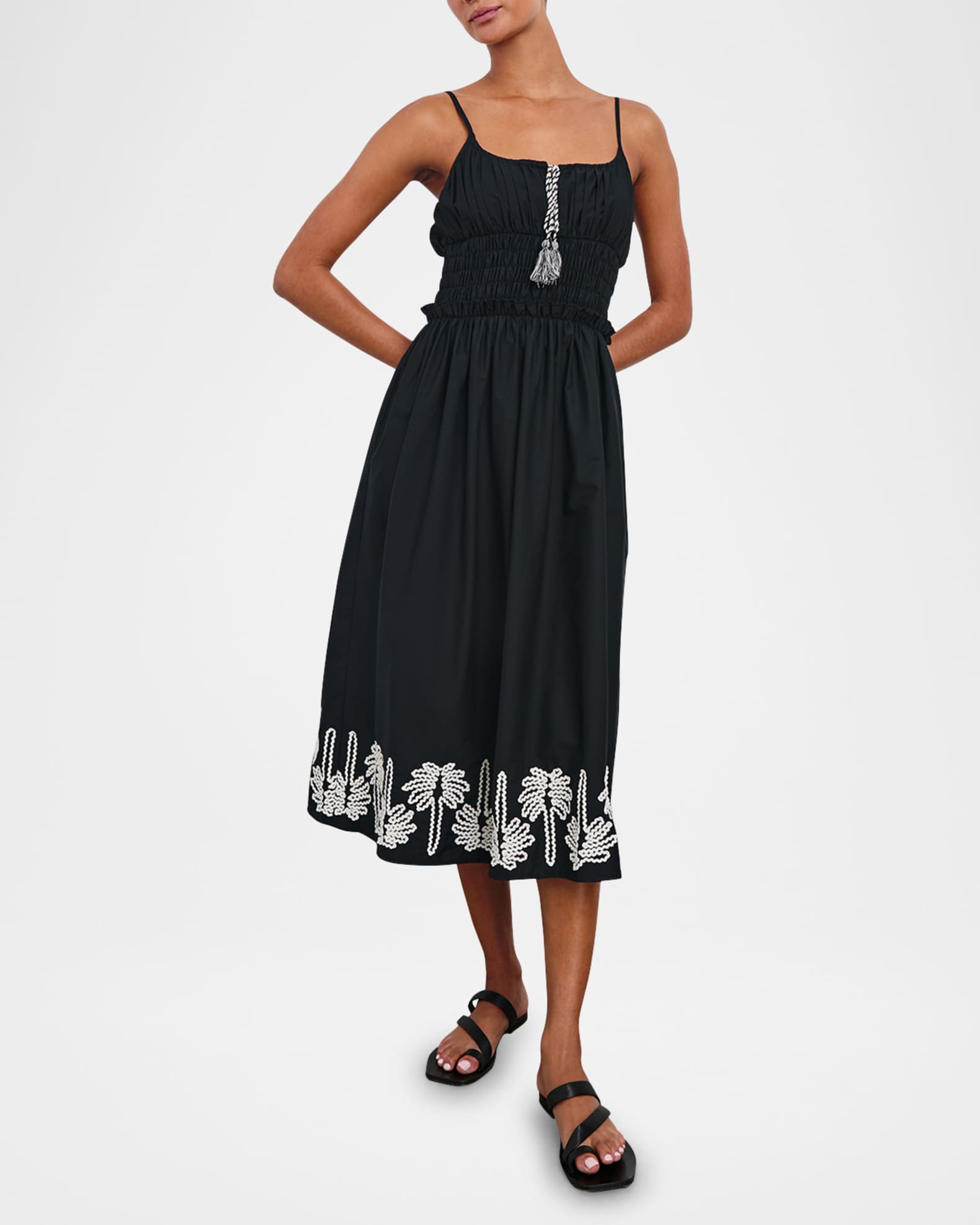 Rails Baja Embroidered Midi Dress | Neiman Marcus