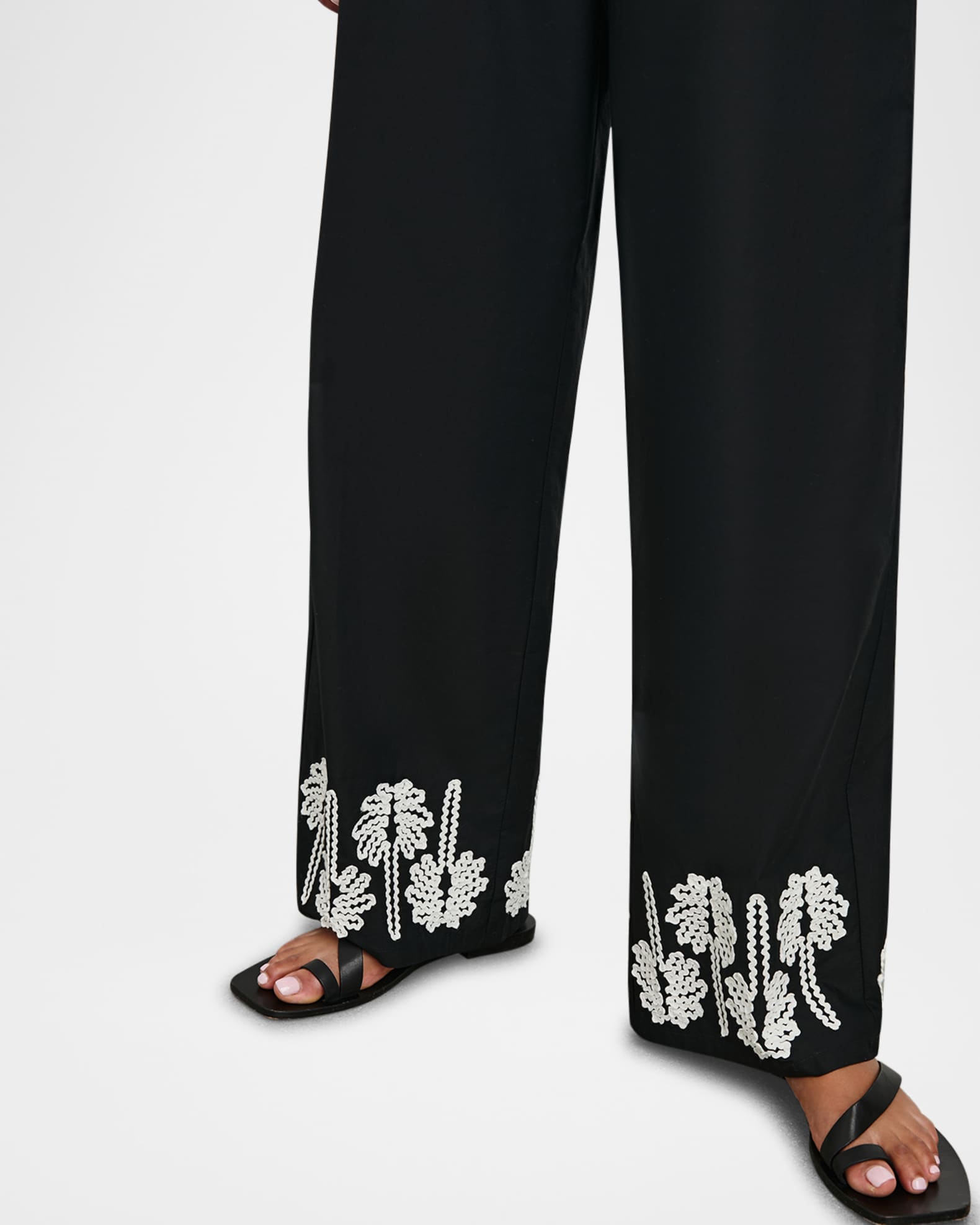 Rails Emmie Palm Tree Embroidered Pants | Neiman Marcus