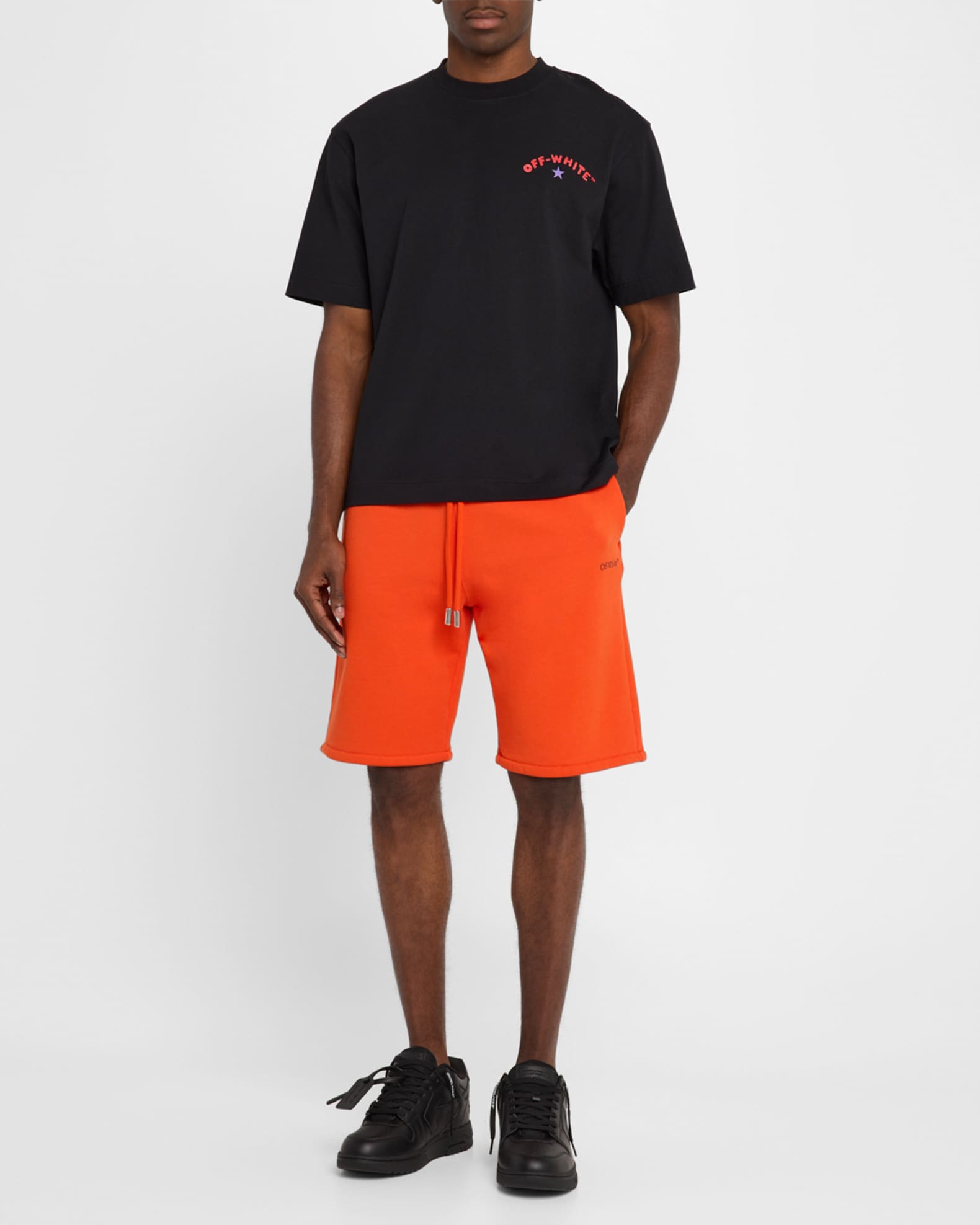 Off-White Men's Out Of Office Leather Low-Top Sneakers | Neiman Marcus