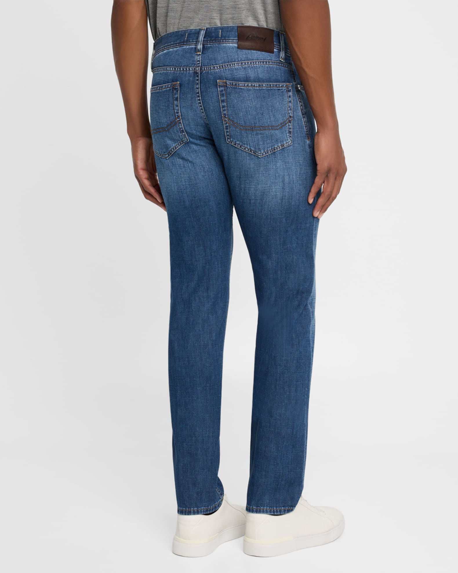 Brioni Men's Light-Wash Denim Jeans | Neiman Marcus