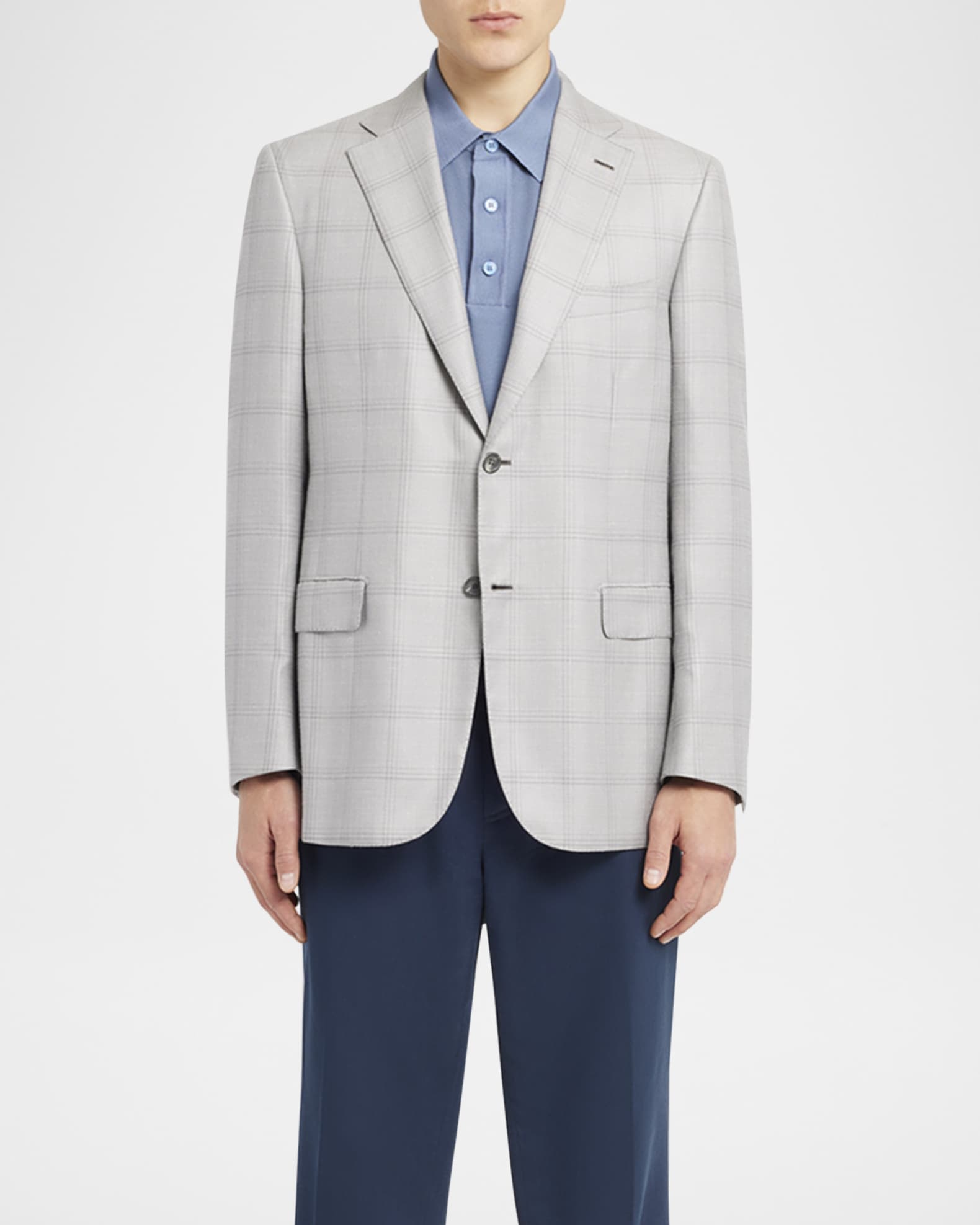Brioni Men's Windowpane Sport Coat | Neiman Marcus