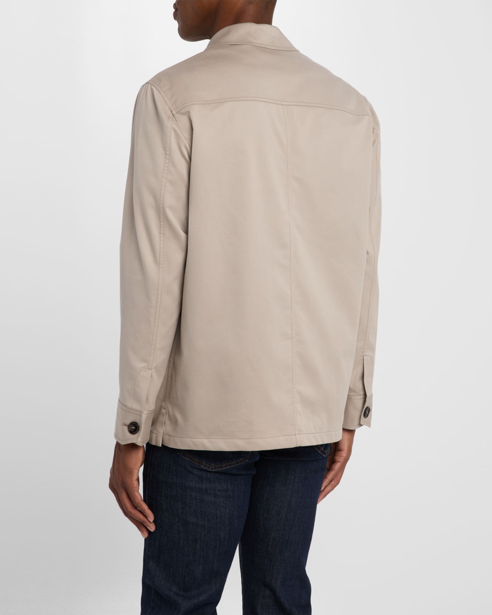 Brioni Men's Cotton and Wool Work Jacket | Neiman Marcus