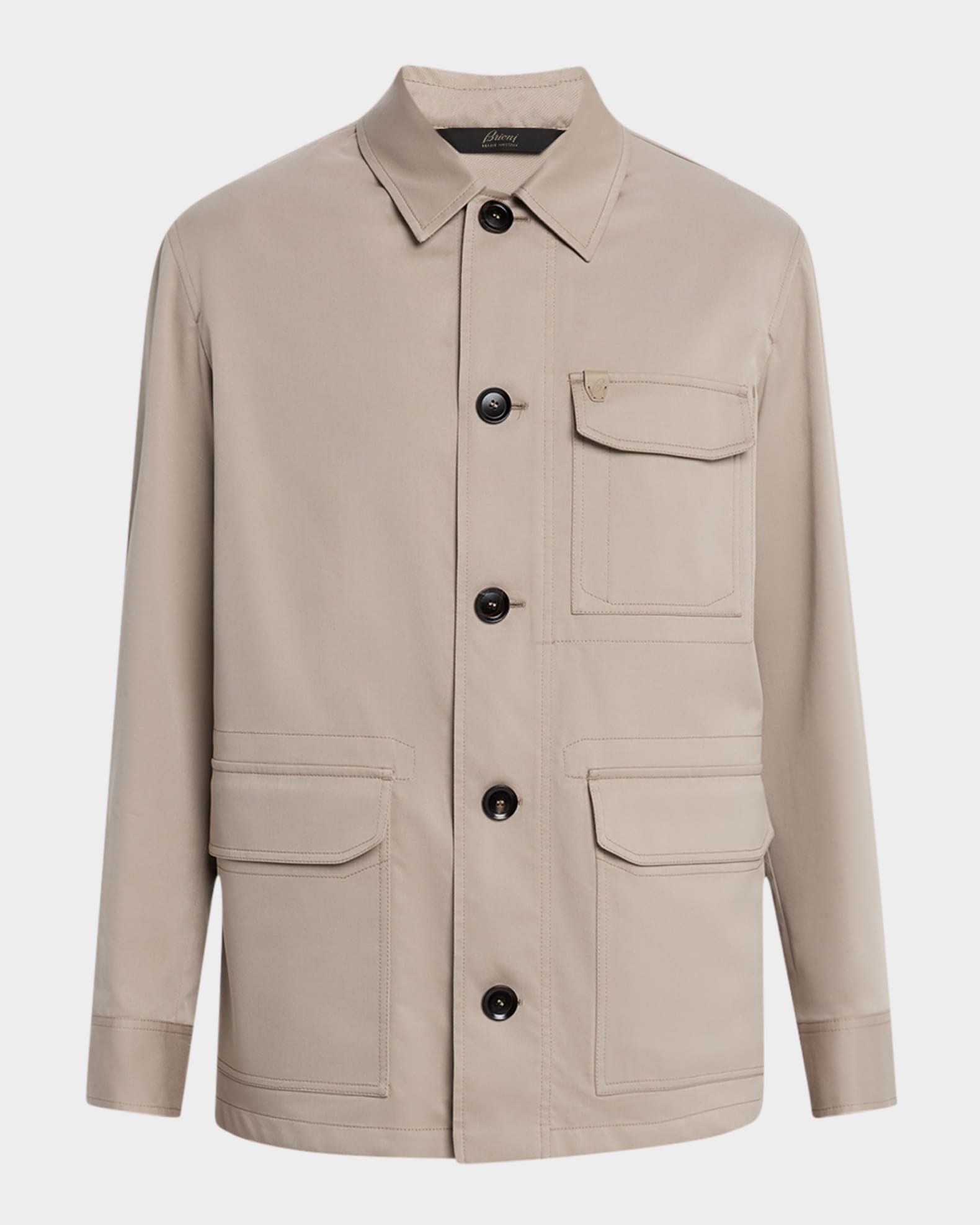 Brioni Men's Cotton and Wool Work Jacket | Neiman Marcus